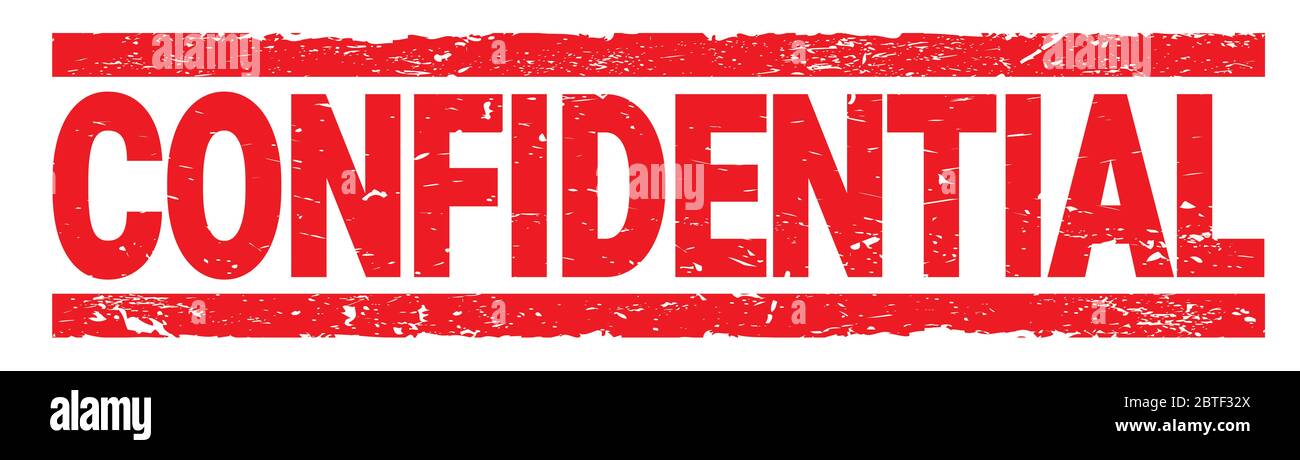 CONFIDENTIAL red grungy rectangle stamp sign Stock Photo - Alamy