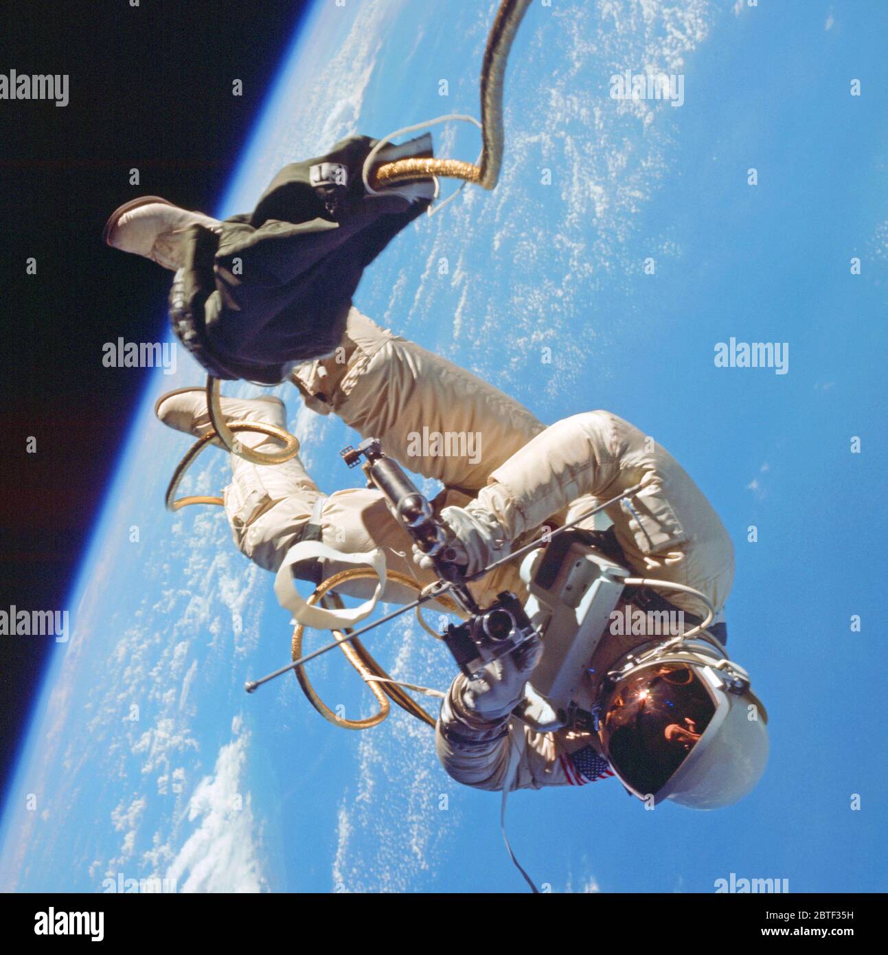 Astronaut Ed White - Gemini-4 Extravehicular Activity (EVA Stock Photo ...