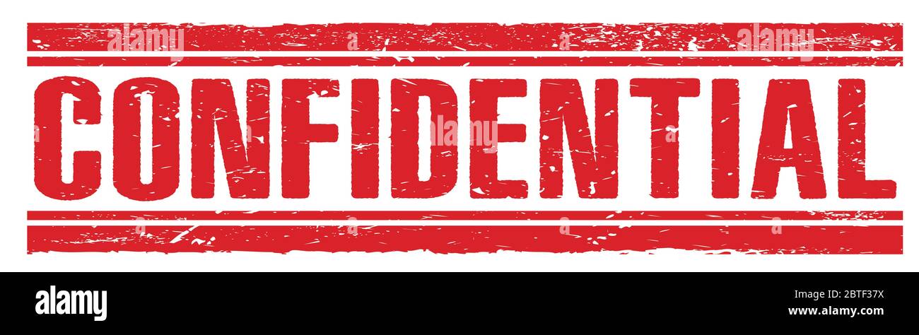Confidential red stamp banner hi-res stock photography and images - Alamy