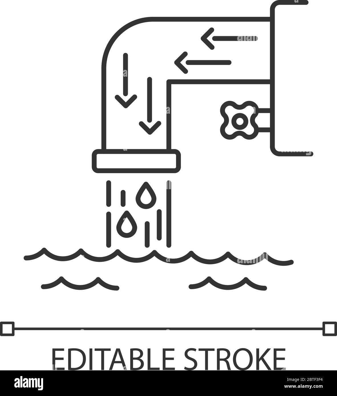 Drainage system pixel perfect linear icon Stock Vector Image & Art - Alamy