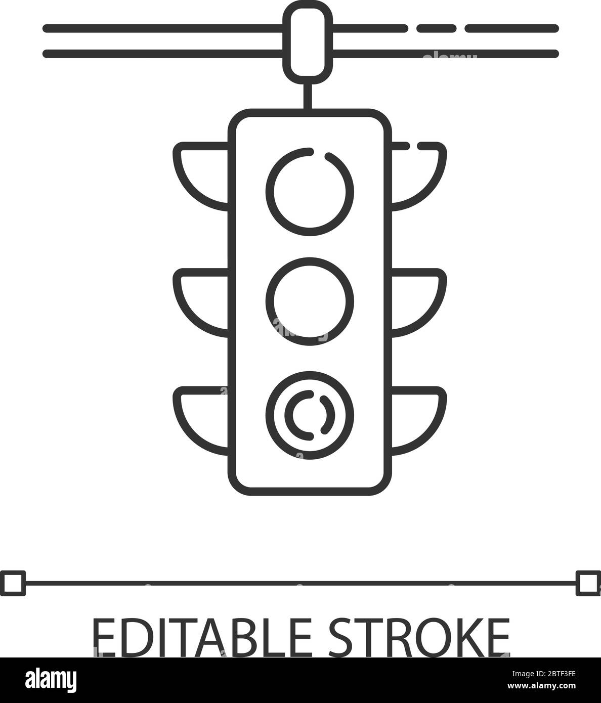 Traffic lights pixel perfect linear icon Stock Vector Image & Art - Alamy