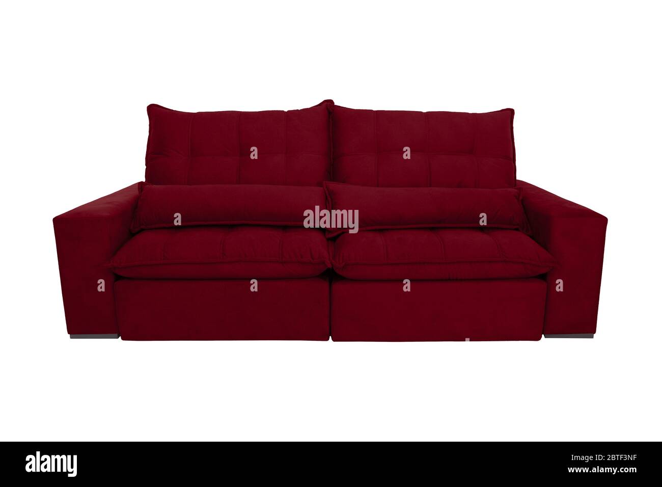Studio shot of a beautiful modern sofa isolated on white background ...