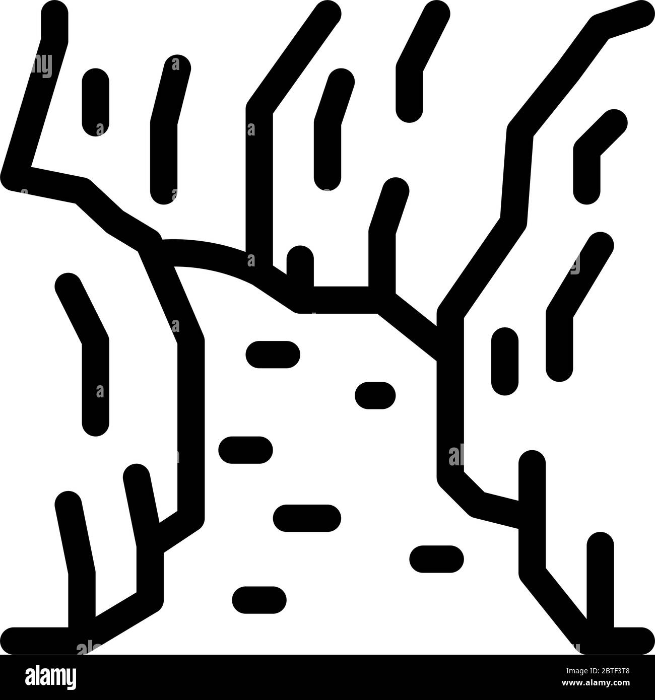 current river among gorge icon vector outline illustration Stock Vector ...