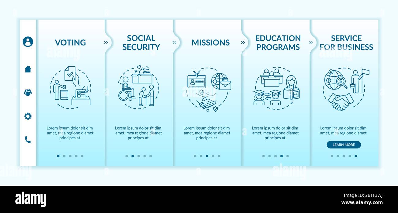Social program onboarding vector template Stock Vector Image & Art - Alamy