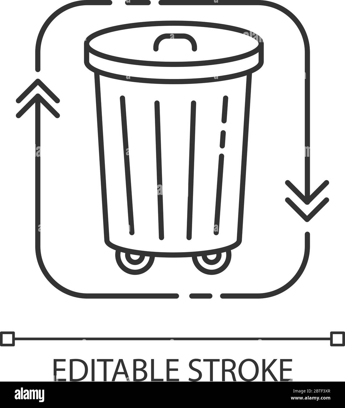 Waste disposal pixel perfect linear icon Stock Vector Image & Art - Alamy
