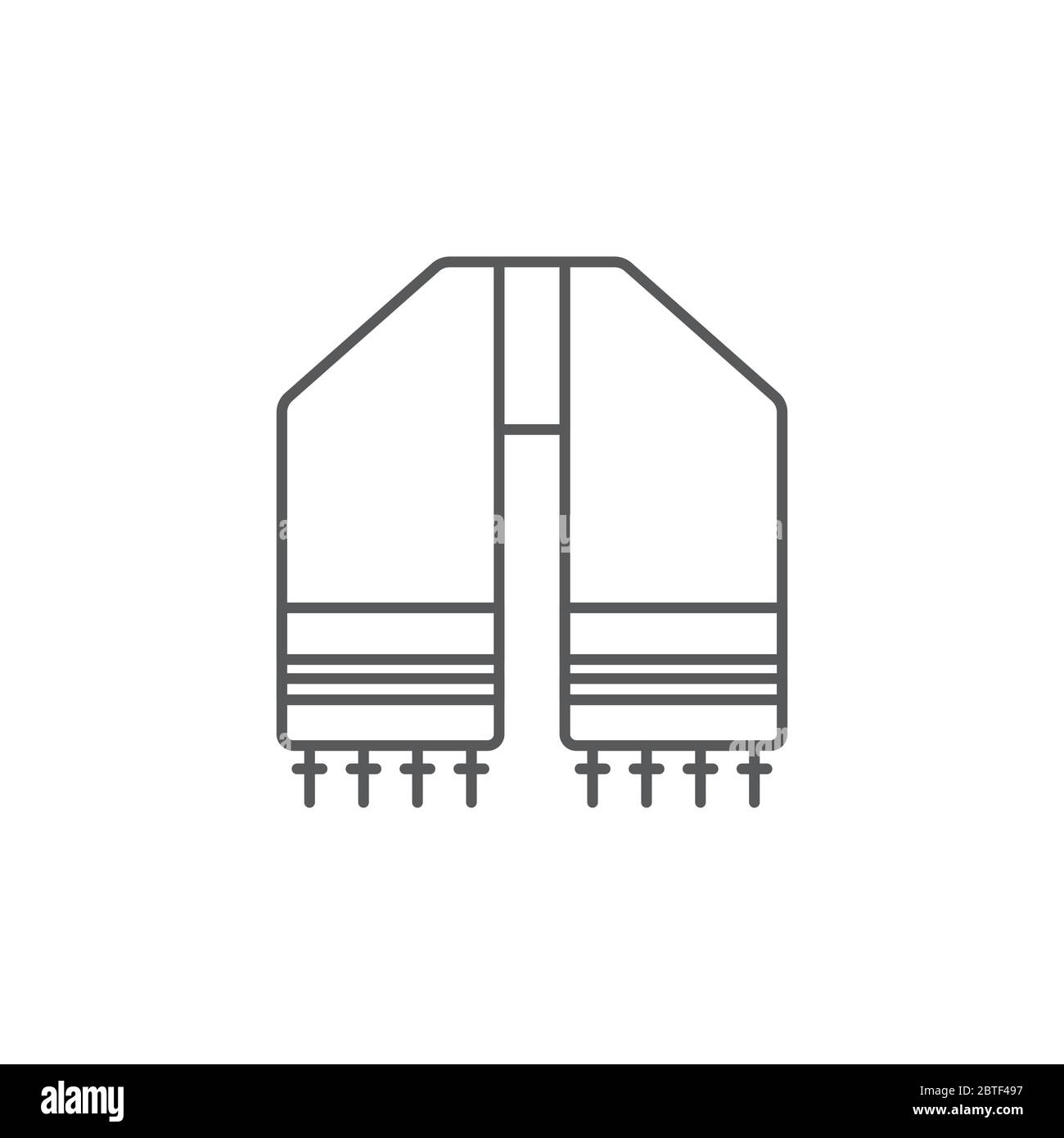 Hebrew Tallit vector icon symbol isolated on white background Stock ...