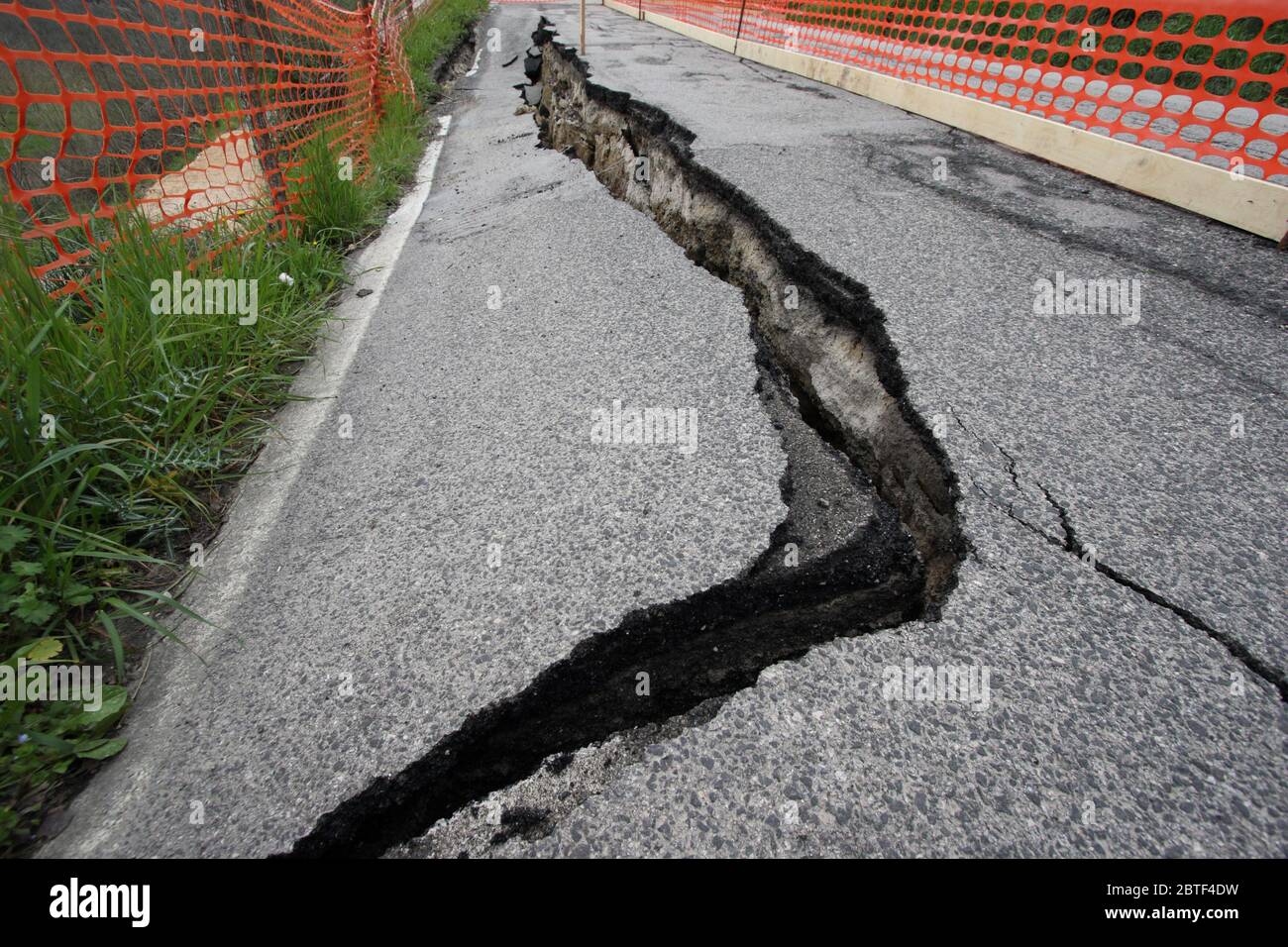 Earthquake Crack In Road