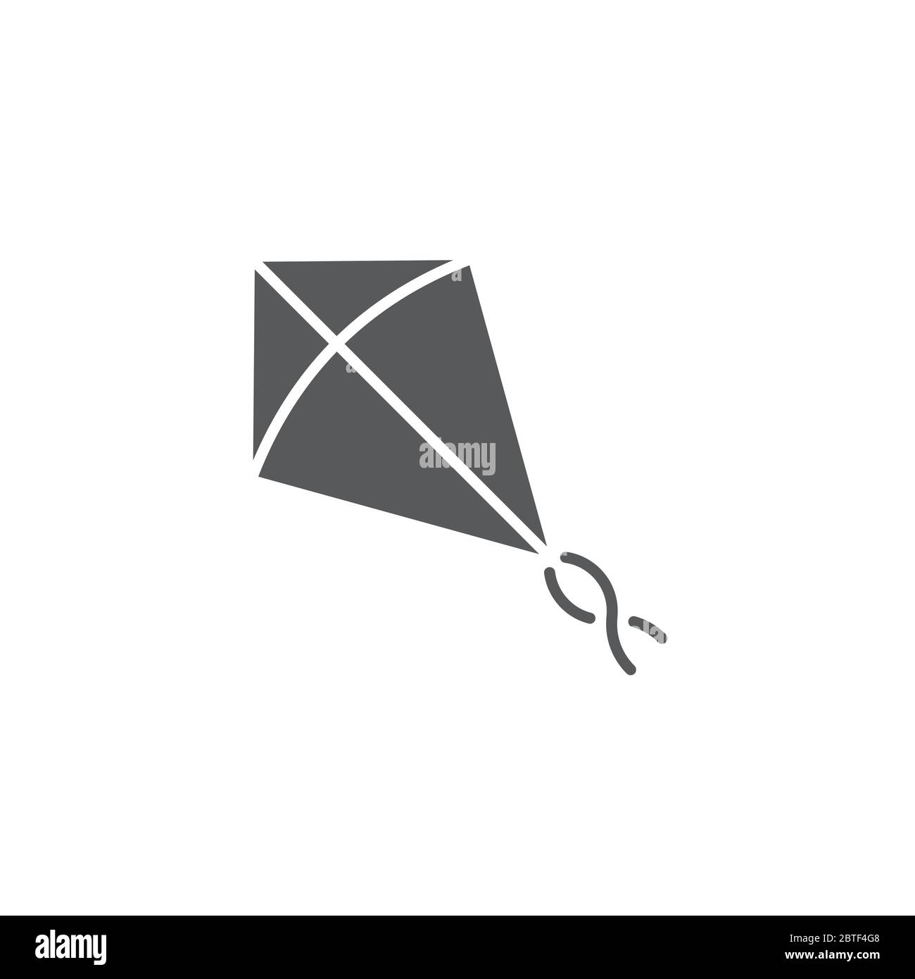 Kite vector icon symbol isolated on white background Stock Vector Image ...