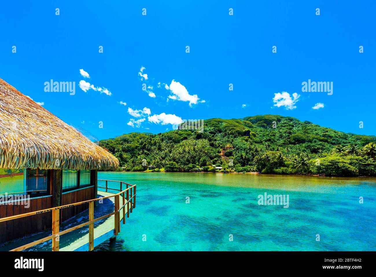Royal Huahine, Huahine, French Polynesia September 24. 2018: View to ...