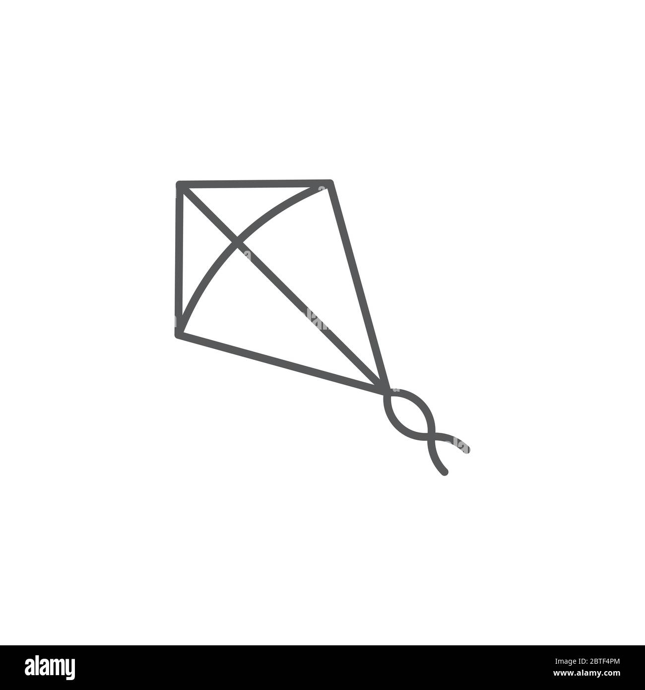 Kite vector icon symbol isolated on white background Stock Vector Image ...