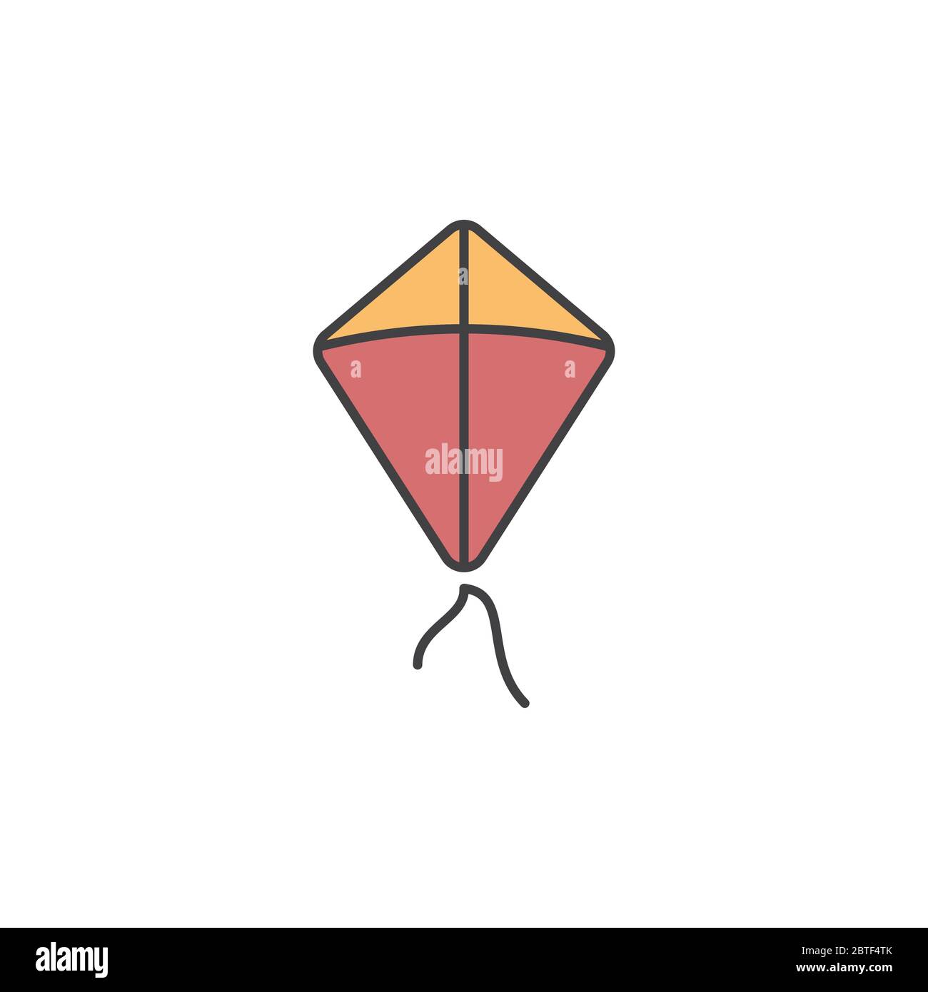 Kite vector icon symbol isolated on white background Stock Vector Image ...