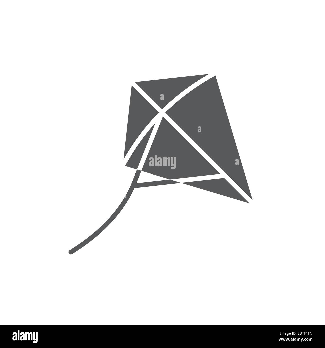 Kite vector icon symbol isolated on white background Stock Vector Image ...