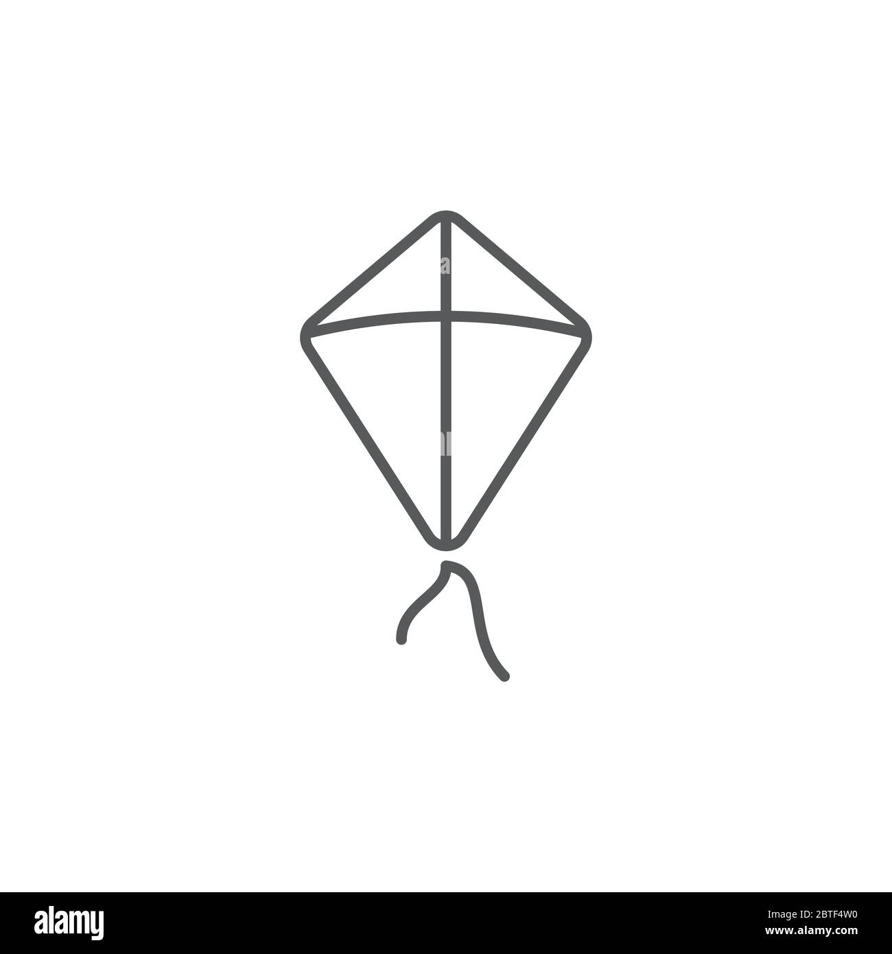 Kite vector icon symbol isolated on white background Stock Vector Image ...