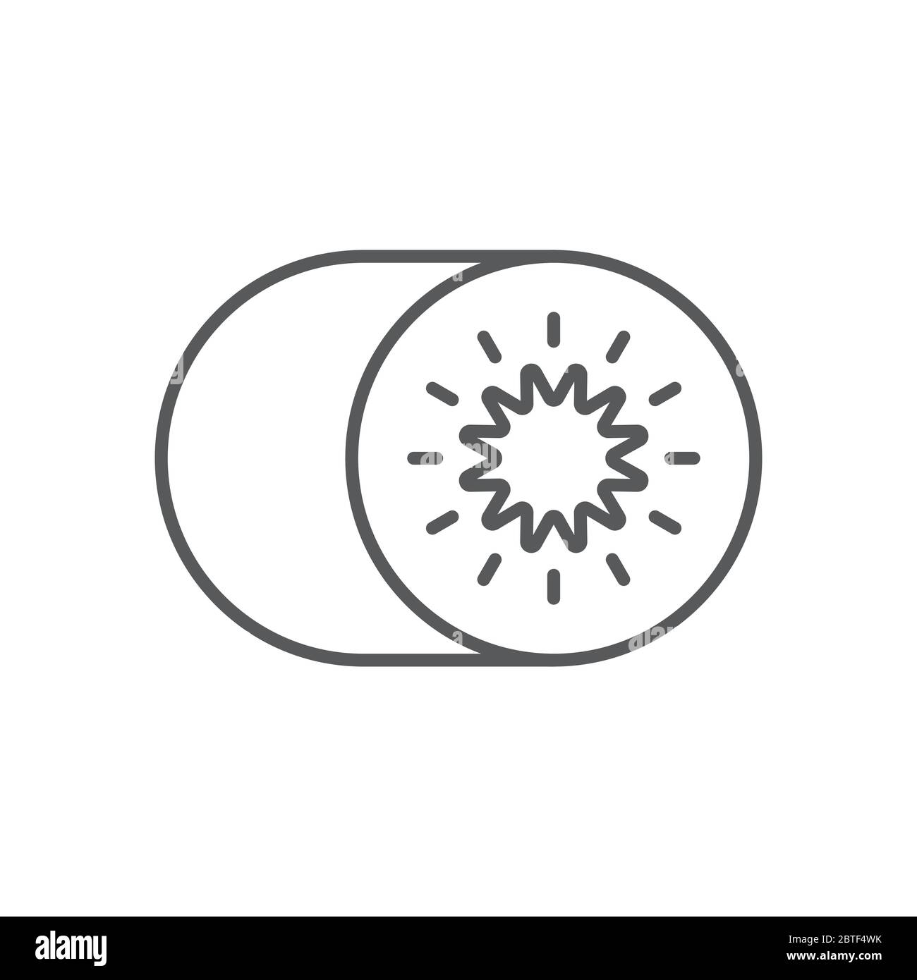 Kiwi fruit vector icon symbol fruit isolated on white background Stock ...