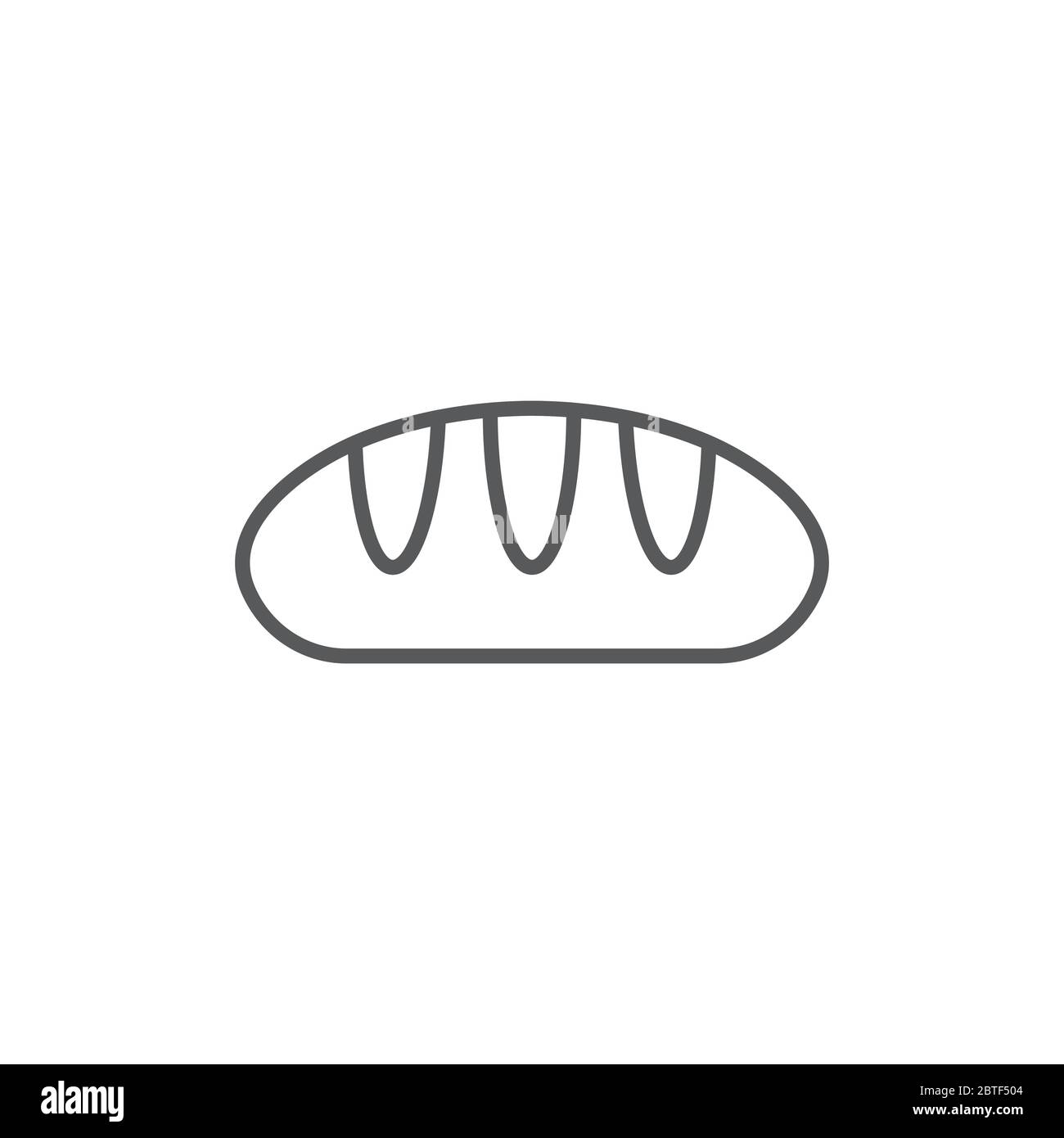 Loaf bread vector icon symbol food isolated on white background Stock ...