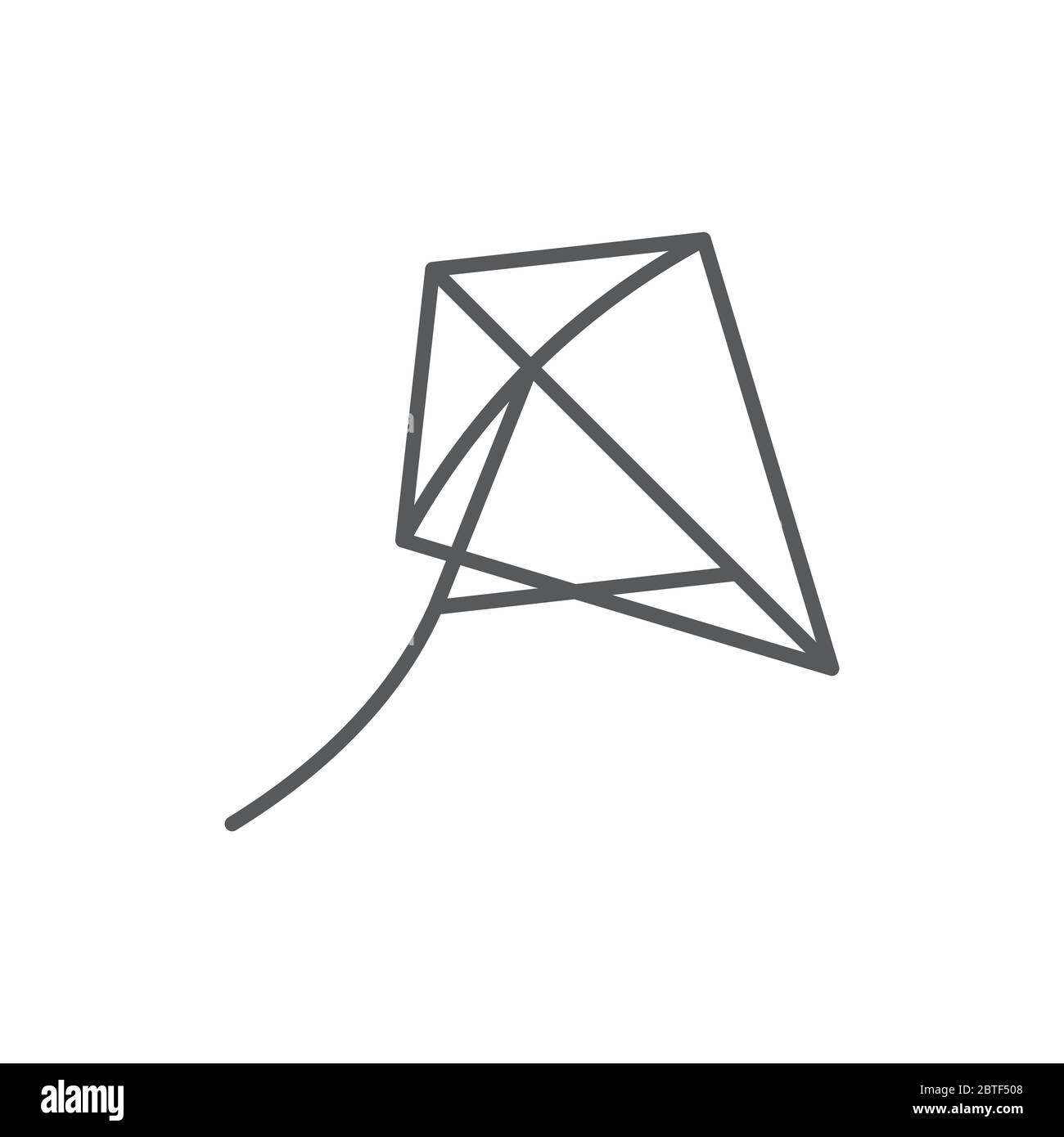 Kite vector icon symbol isolated on white background Stock Vector Image ...