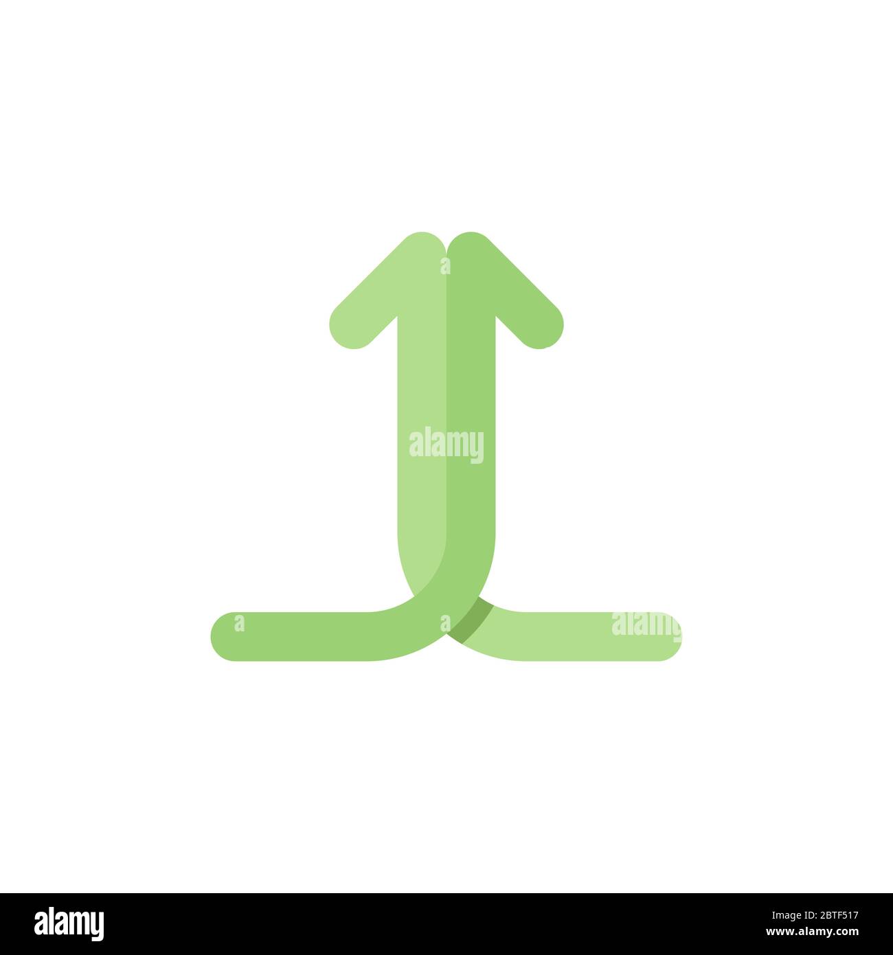 Merged arrow vector icon symbol isolated on white background Stock ...