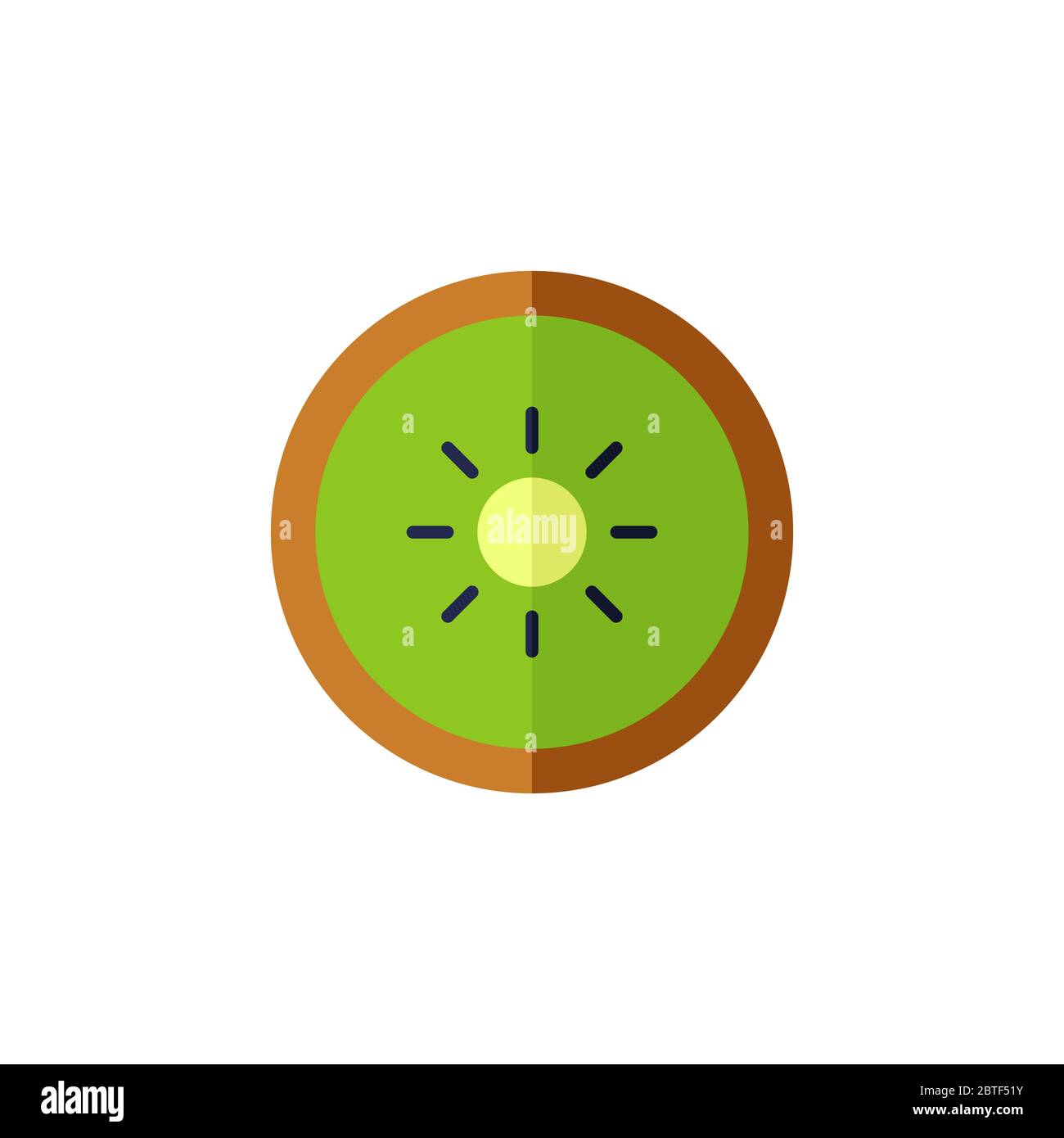 Kiwi fruit vector icon symbol fruit isolated on white background Stock ...