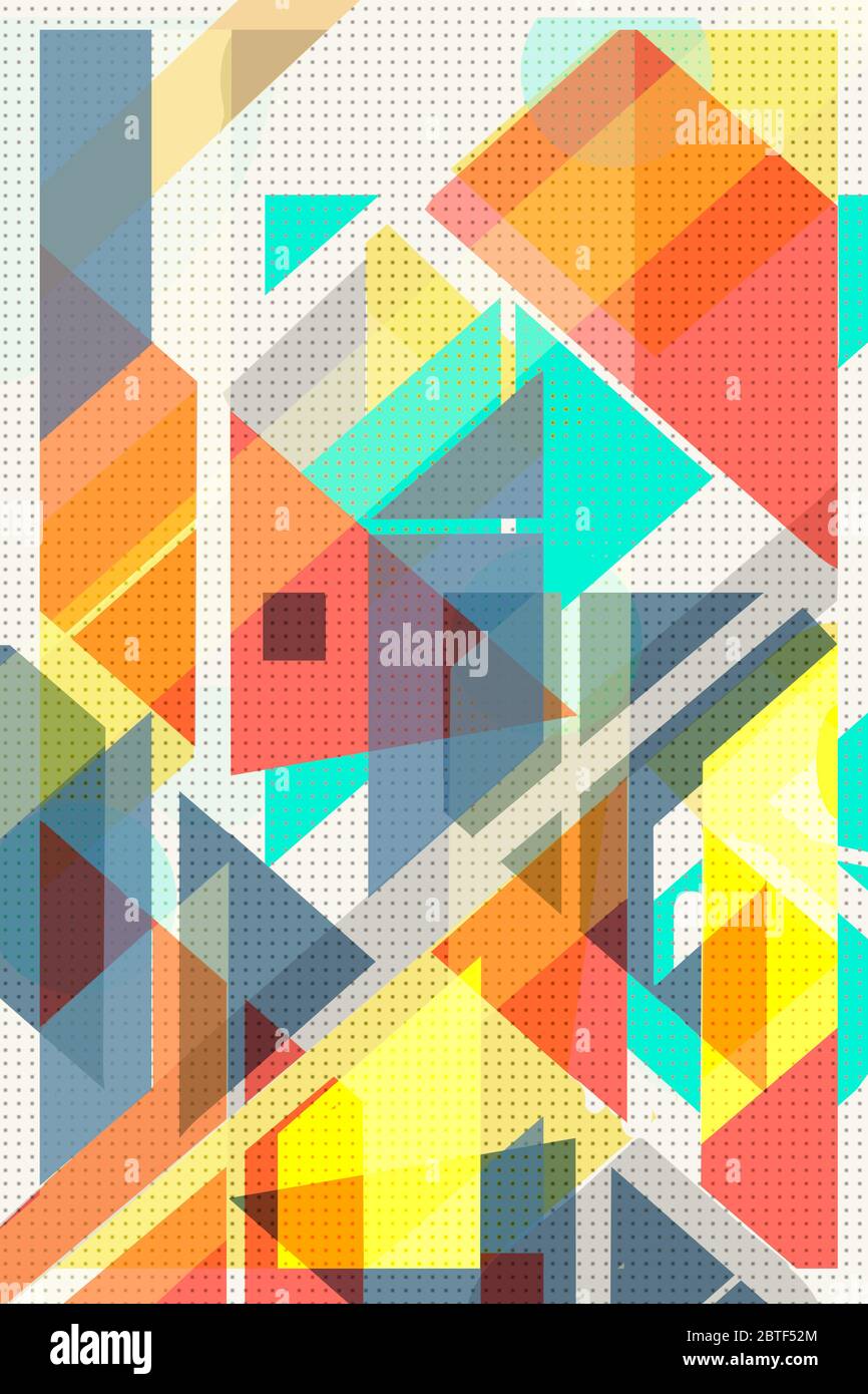 Flat geometric covers design. Colorful modernism. Simple shapes ...