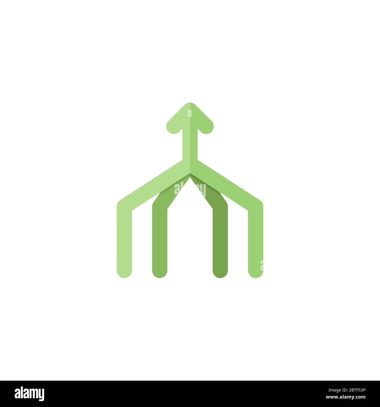 Merged arrow vector icon symbol isolated on white background Stock ...