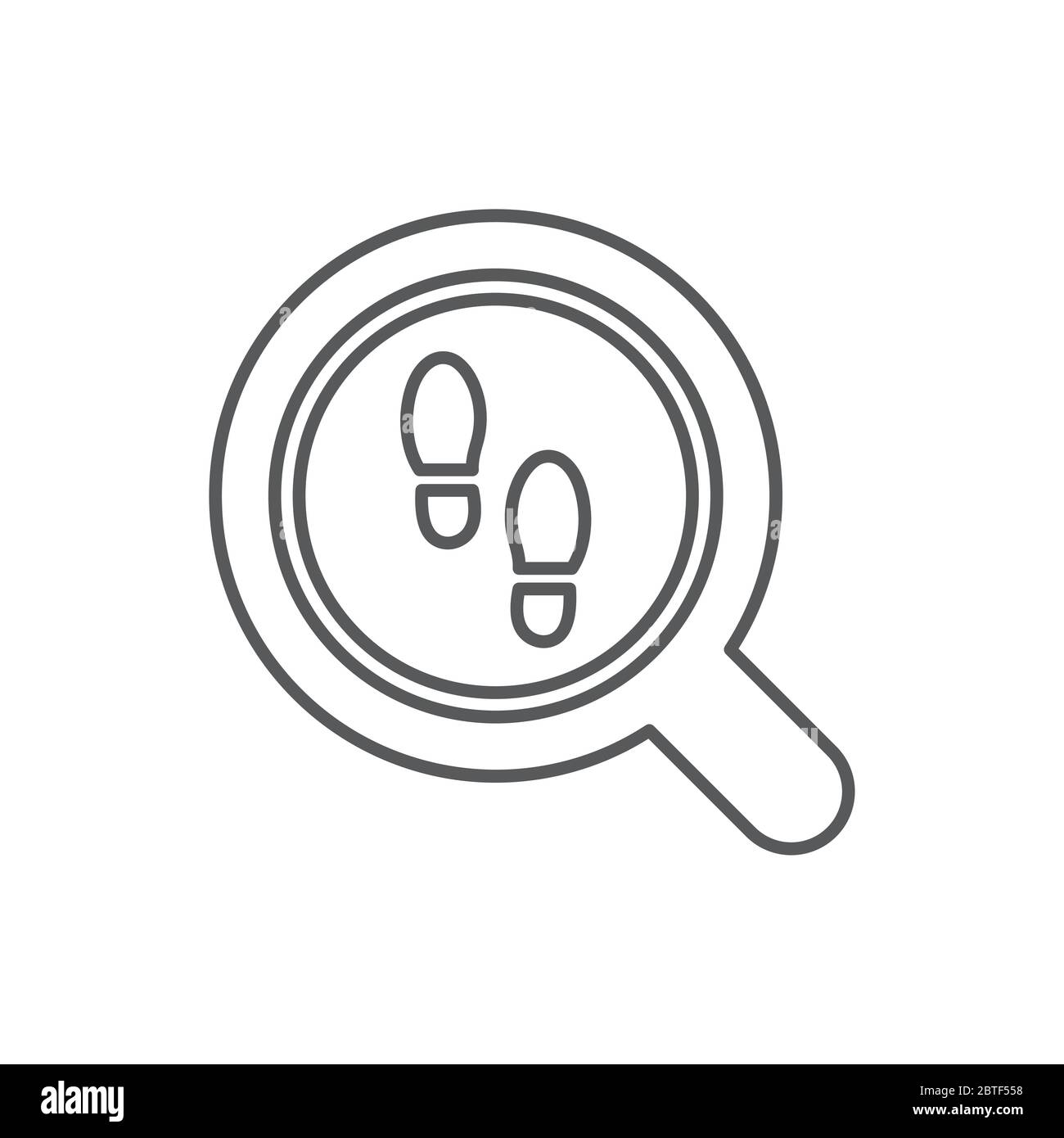 Looking for clues vector icon symbol finding isolated on white ...