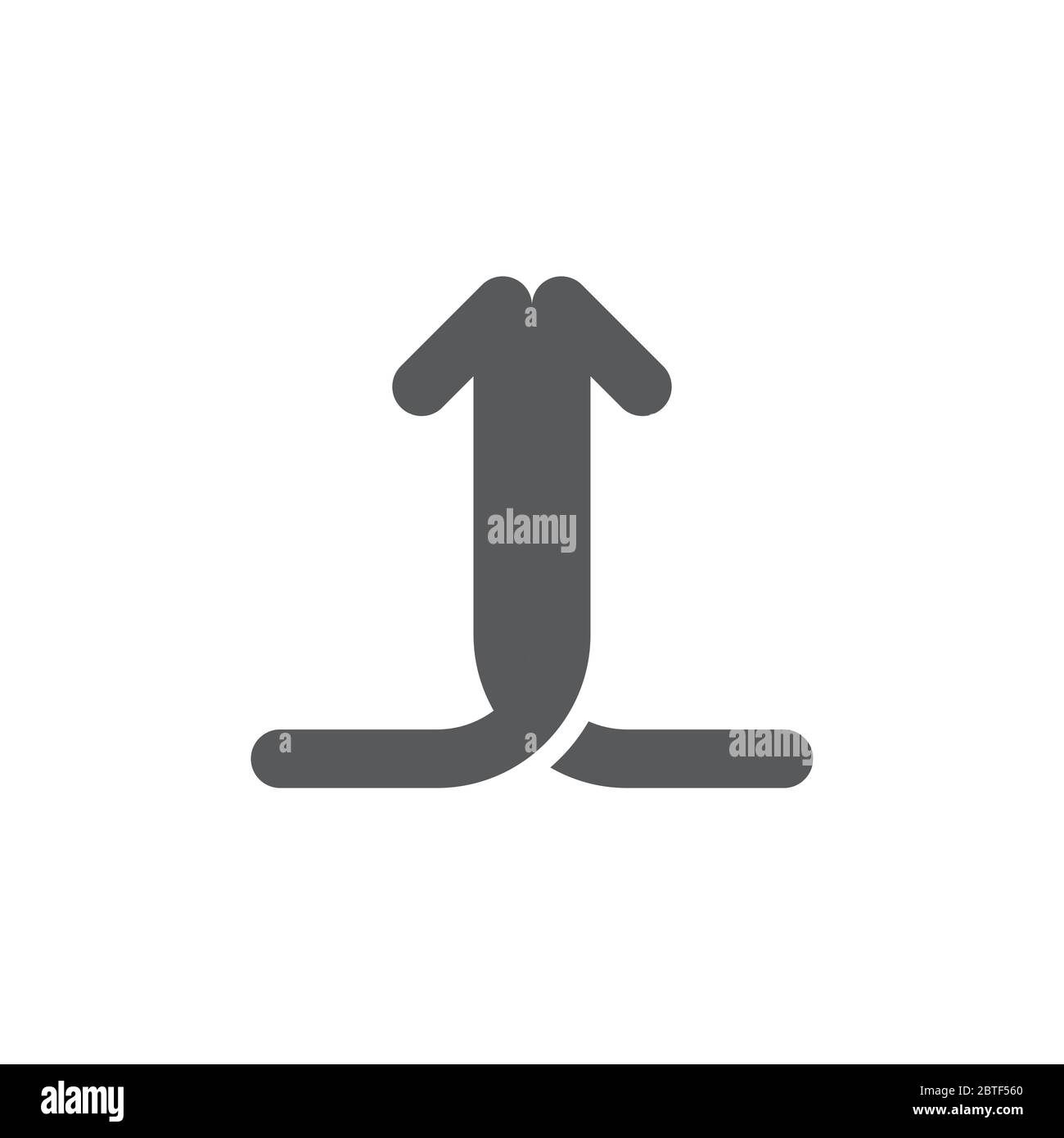 Merged arrow vector icon symbol isolated on white background Stock ...