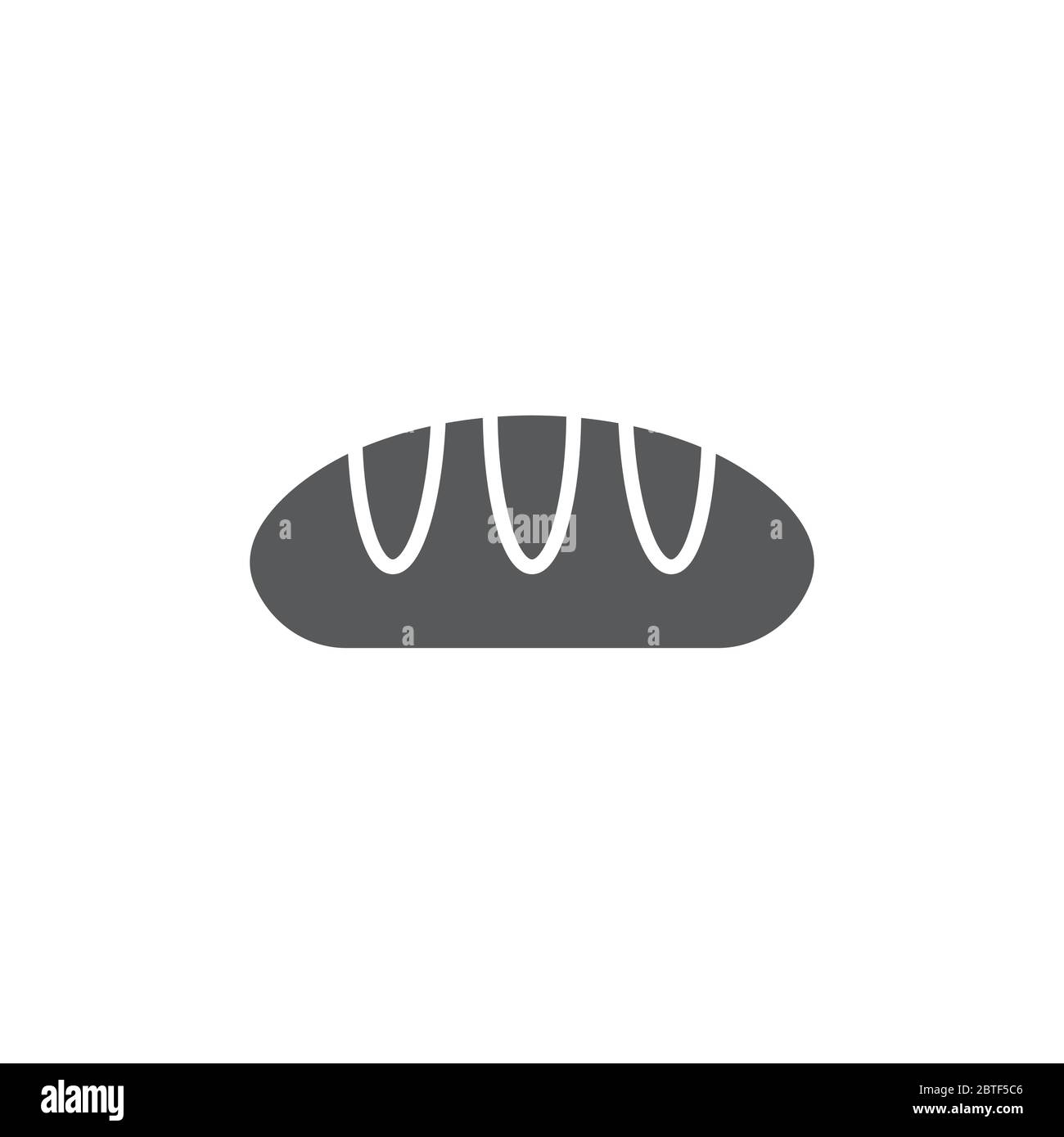 Loaf bread vector icon symbol food isolated on white background Stock ...