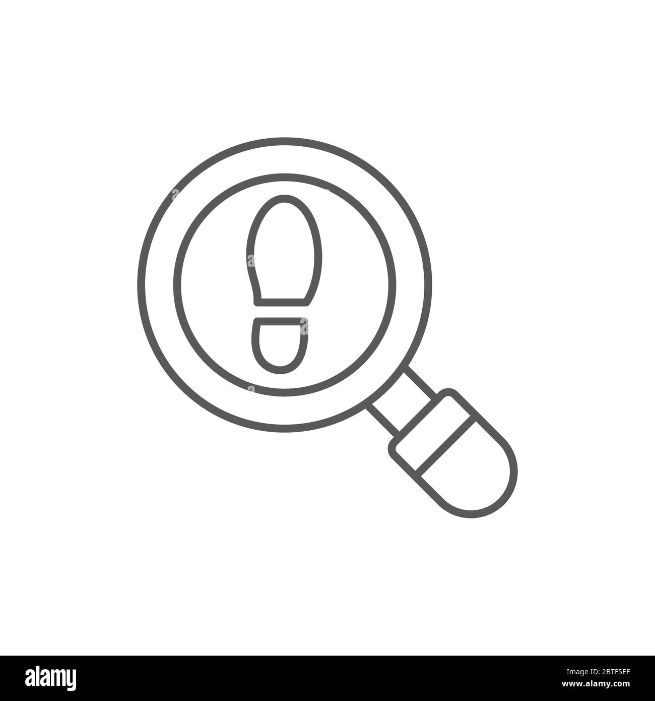Looking for clues vector icon symbol finding isolated on white ...