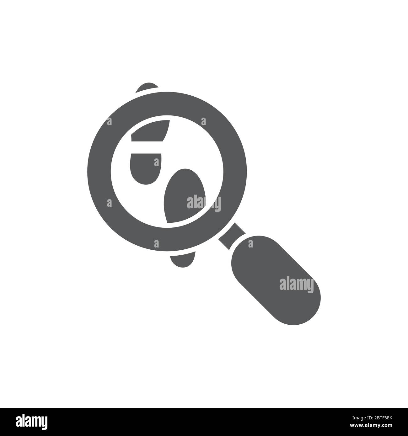 Looking for clues vector icon symbol finding isolated on white ...