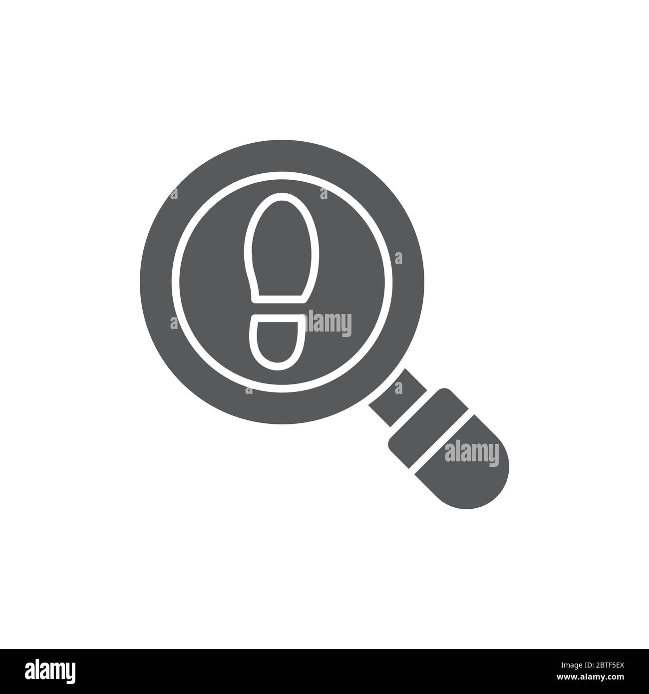 Looking for clues vector icon symbol finding isolated on white ...