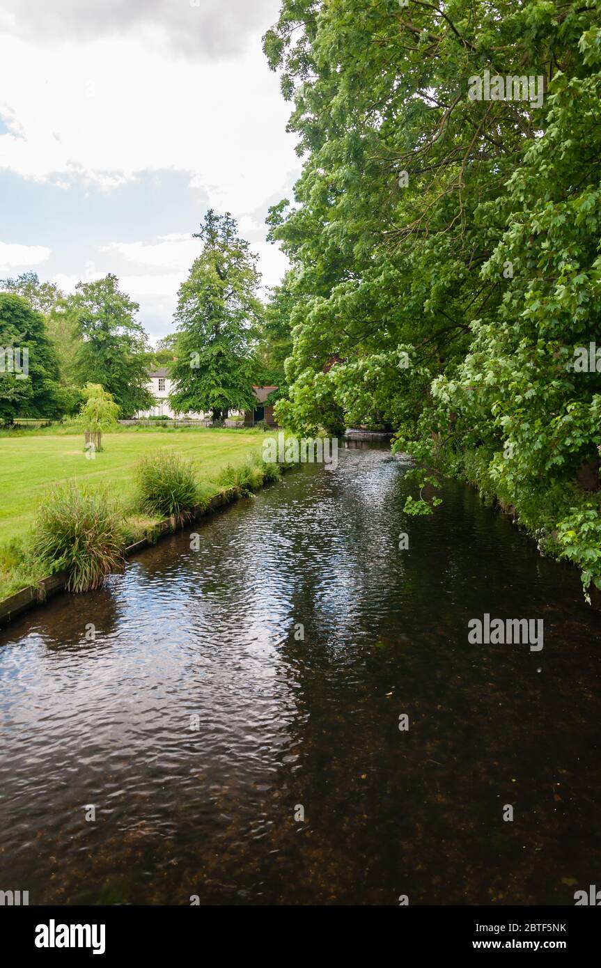 River Wandle flowing through the National Trust grounds of Morden Hall ...