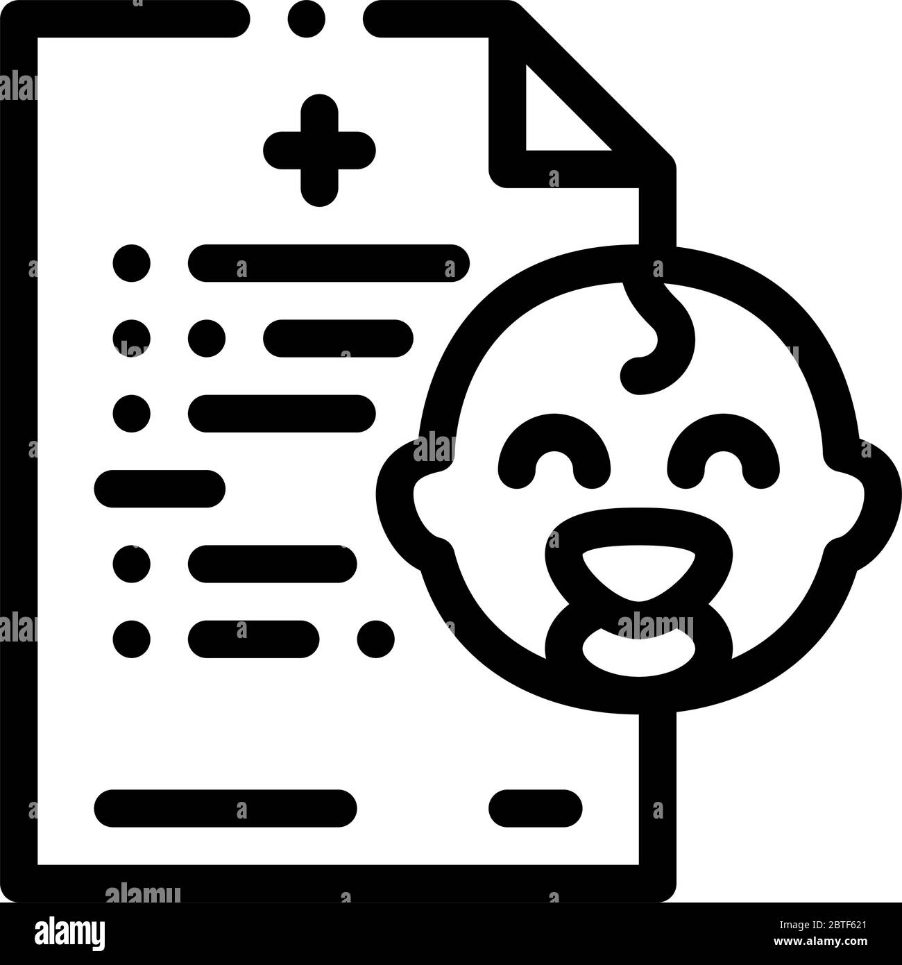 baby medical document icon vector outline illustration Stock Vector ...