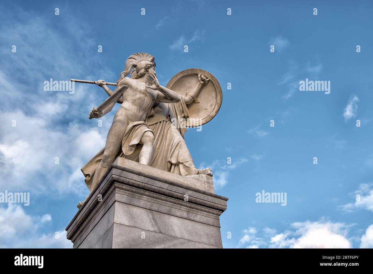 Berlin, Germany - December 9, 2019: The sculpture on the Schloss Bridge ...
