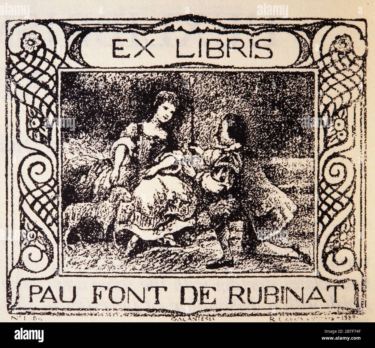 Ex libris font hi-res stock photography and images - Alamy