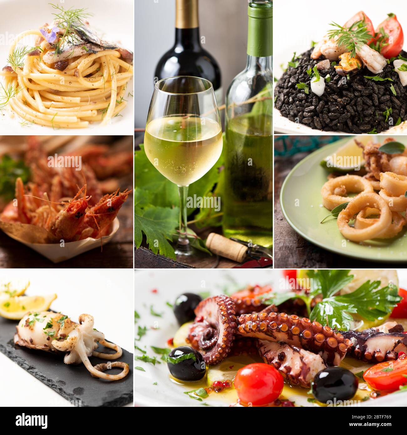 European food collage hi-res stock photography and images - Alamy