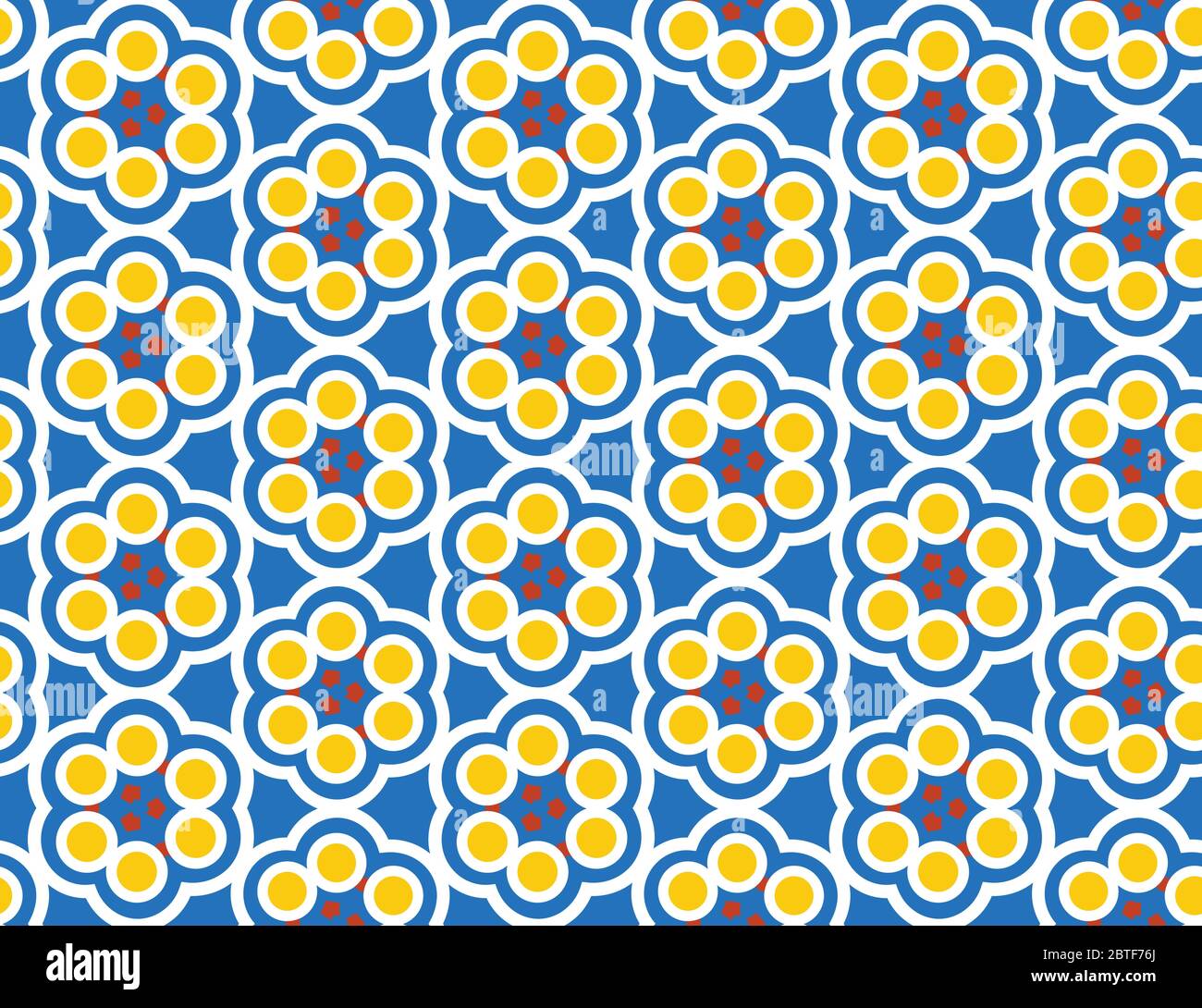 Seamless geometric pattern, texture or background vector in blue, red ...