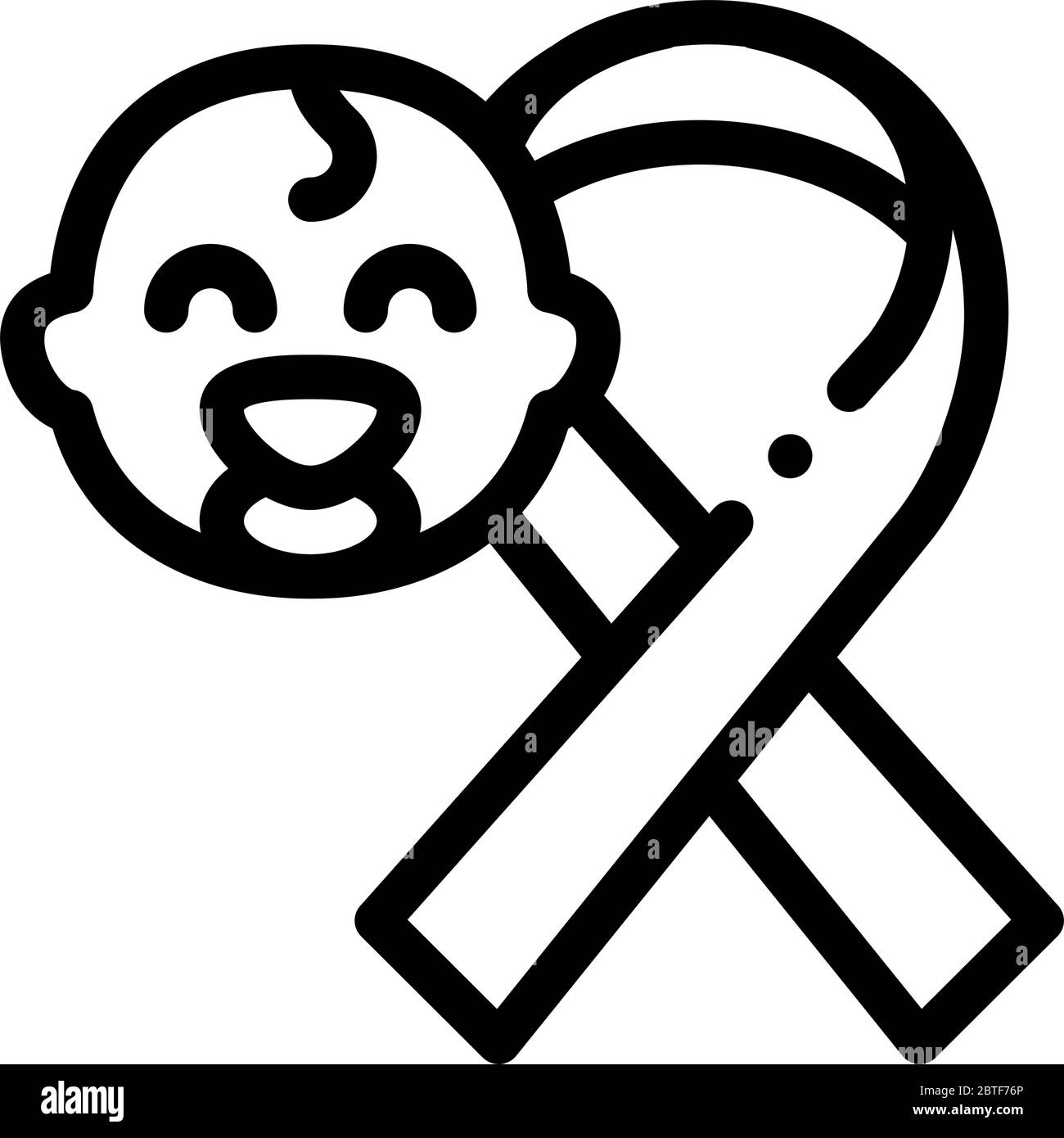 hiv infected newborn baby icon vector outline illustration Stock Vector ...