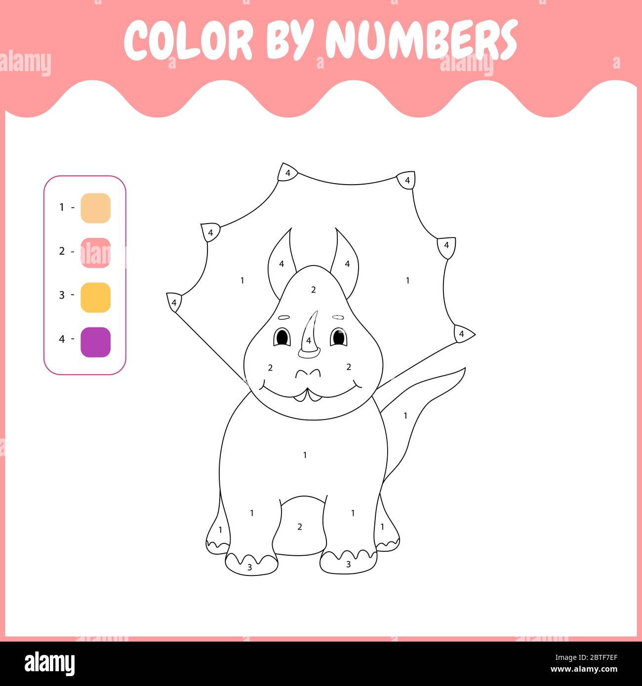 Numbers game.Game for children.Dinosaur Stock Vector Image & Art - Alamy