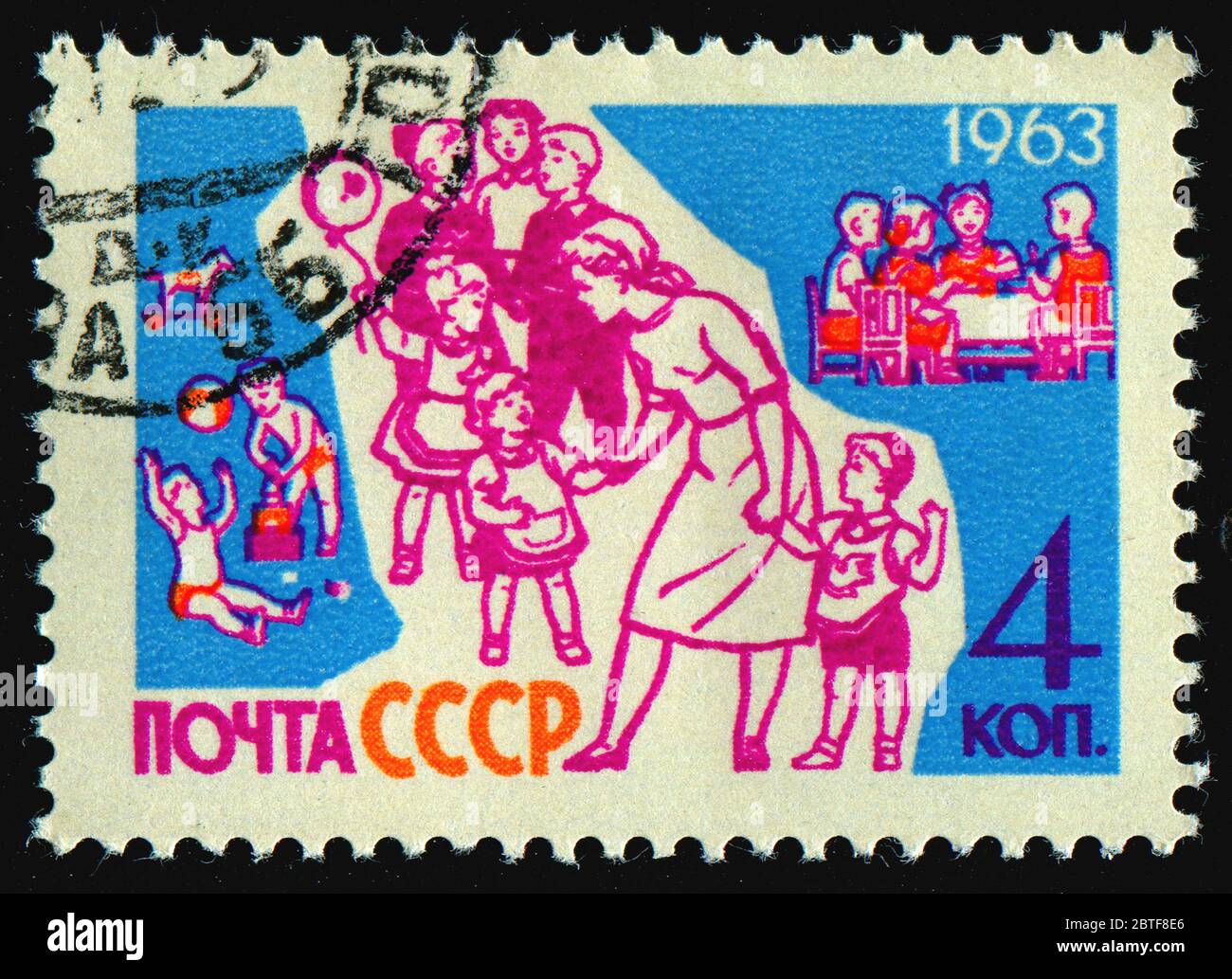 RUSSIA - CIRCA 1963: stamp printed by Russia, shows children, circa ...