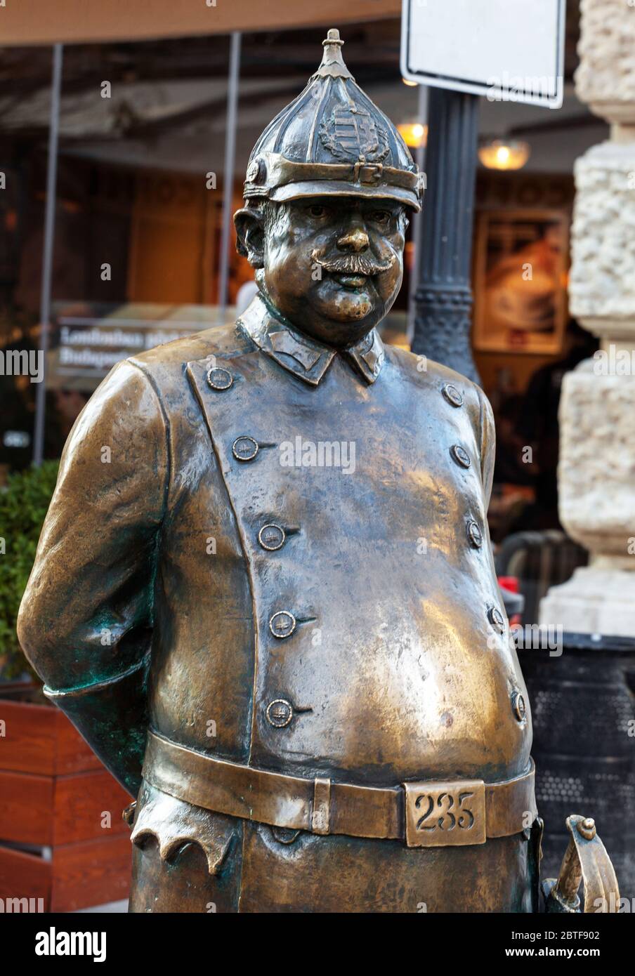 Statue fat policeman budapest hungary hi-res stock photography and ...