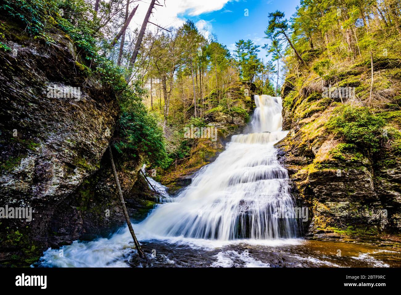 Scenic Dingmans Falls in Delaware Township tourist destination place ...