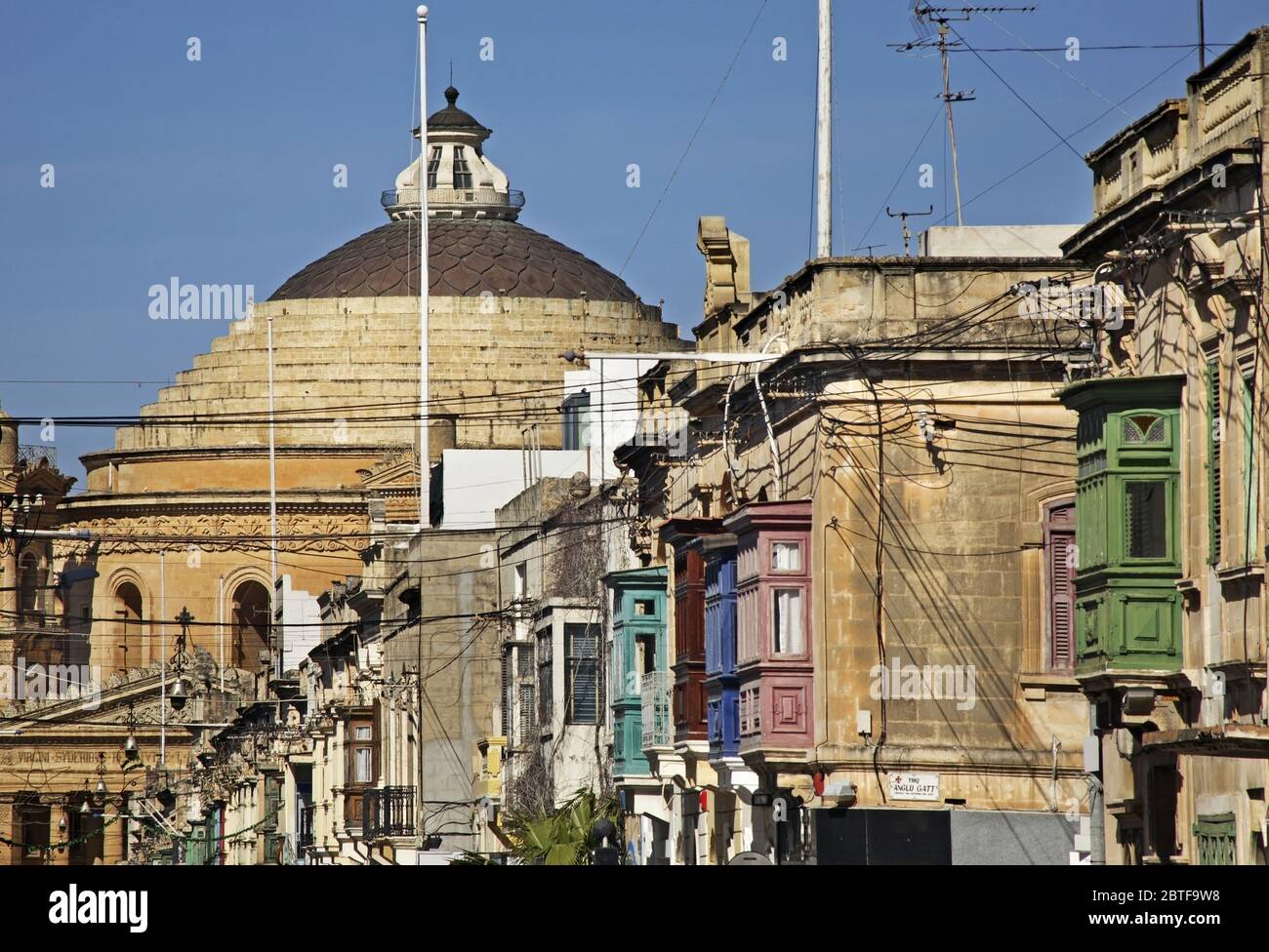Old street in Mosta. Malta Stock Photo - Alamy