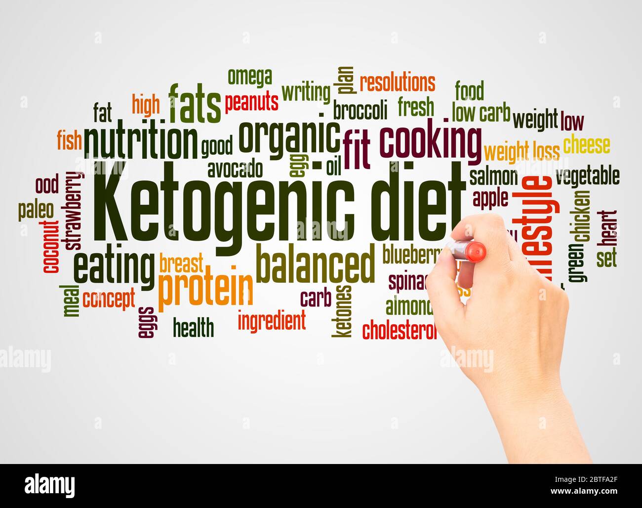 Ketogenic diety word cloud hand writing concept on white background ...