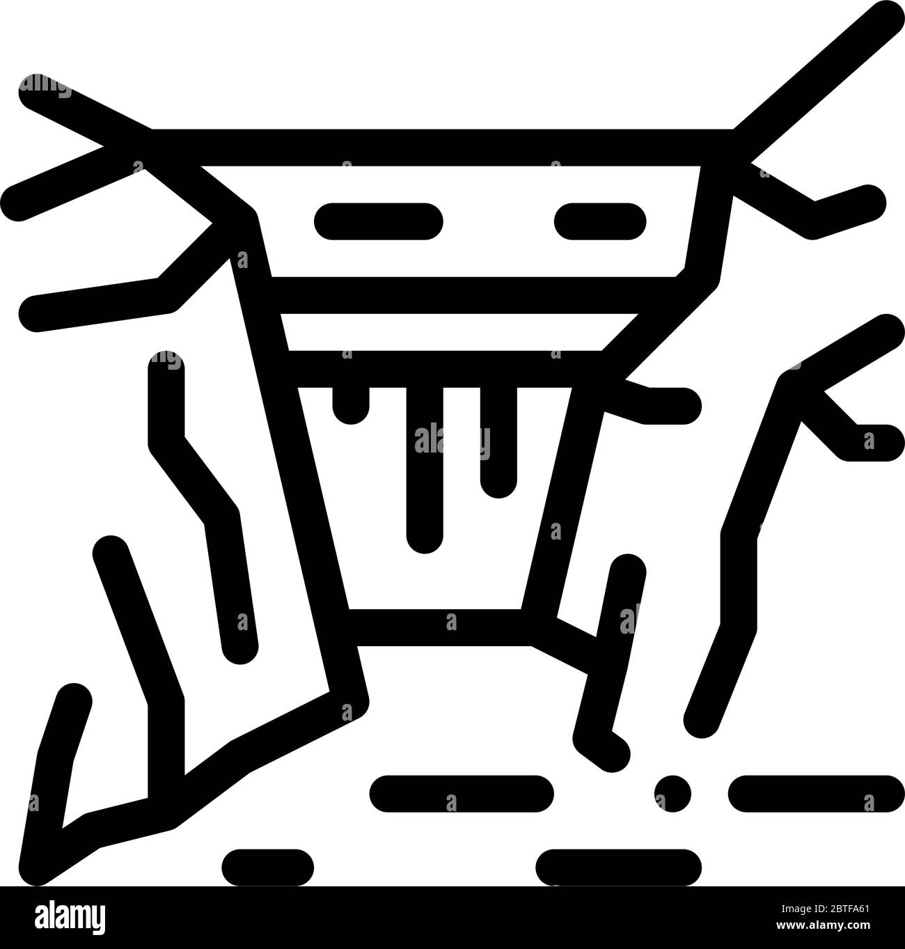 rocky terrain icon vector outline illustration Stock Vector Image & Art ...