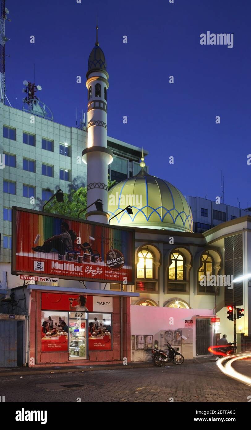 Mosque Masjid iskandar in Male. Republic of the Maldives Stock Photo ...