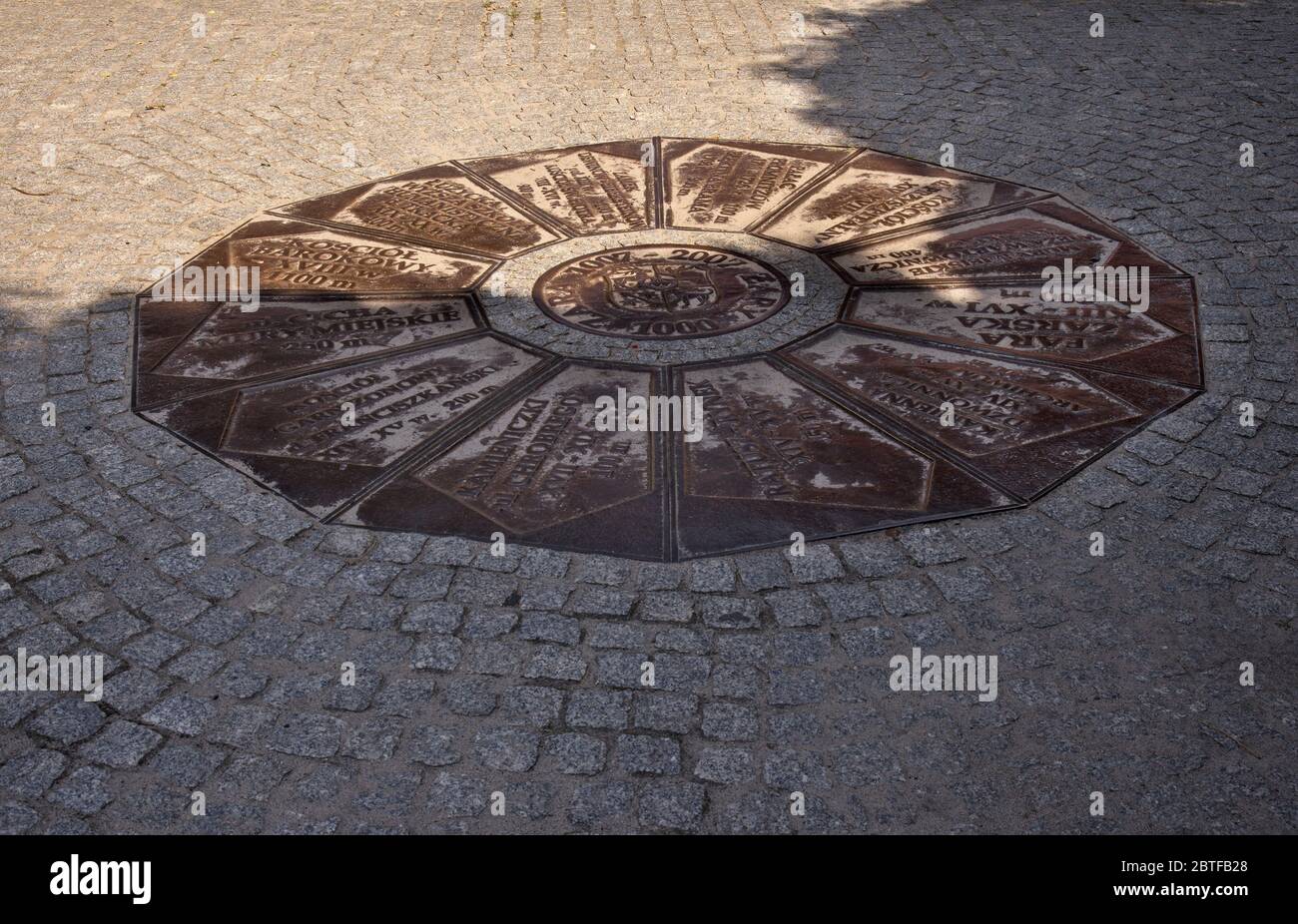 Woodstock fountain at Boleslawa Chrobrego street in Zary. Poland Stock ...
