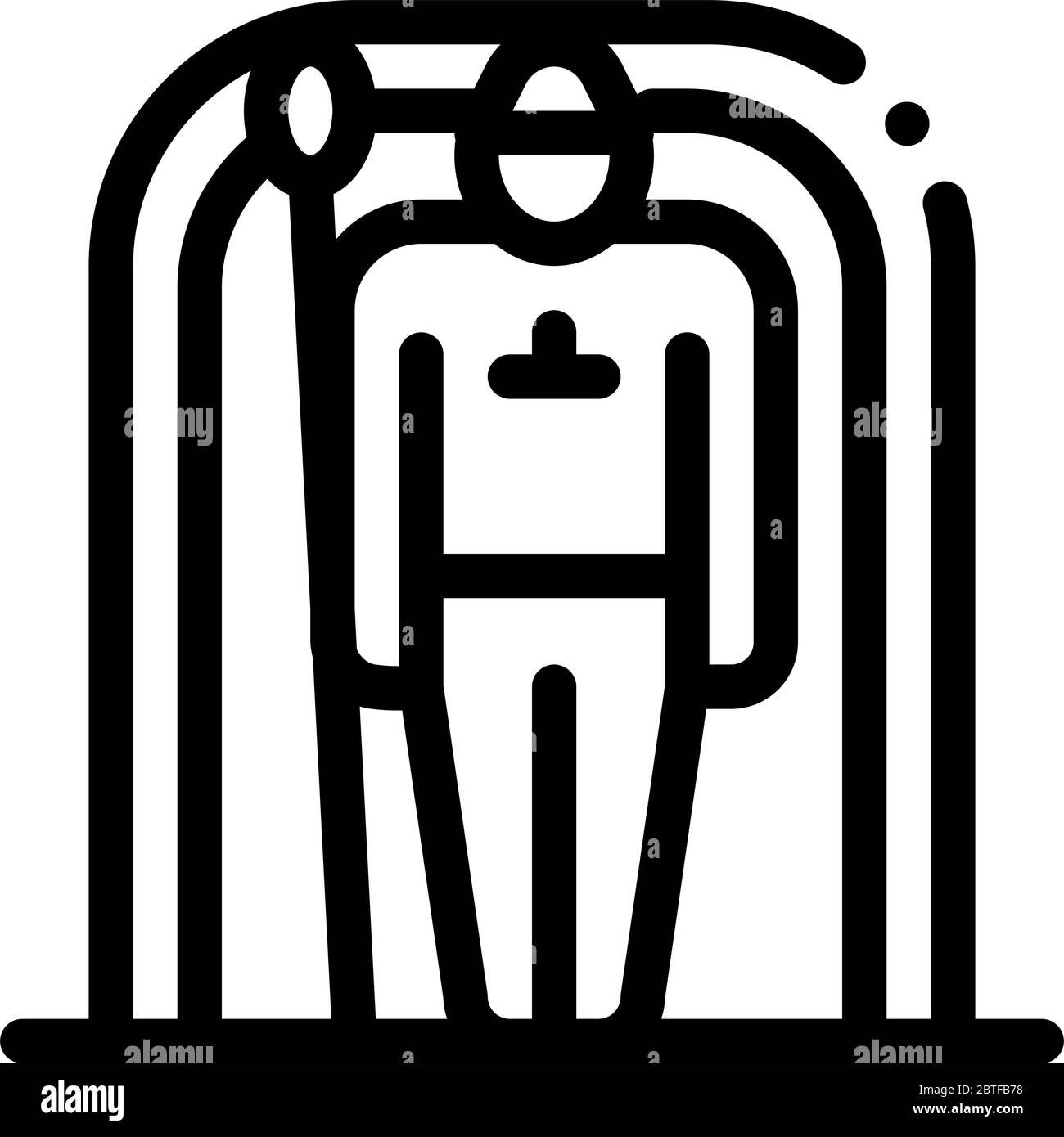 guard man icon vector outline illustration Stock Vector Image & Art - Alamy