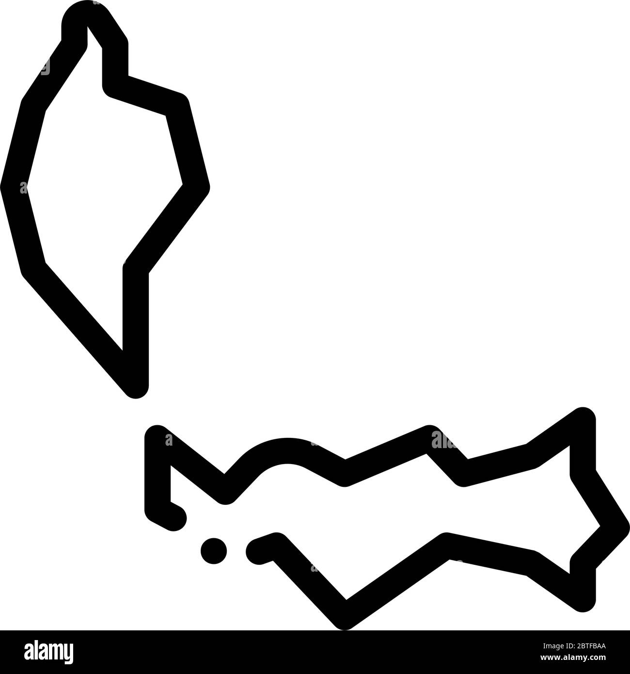 Malaysia outline map on Stock Vector Images - Alamy