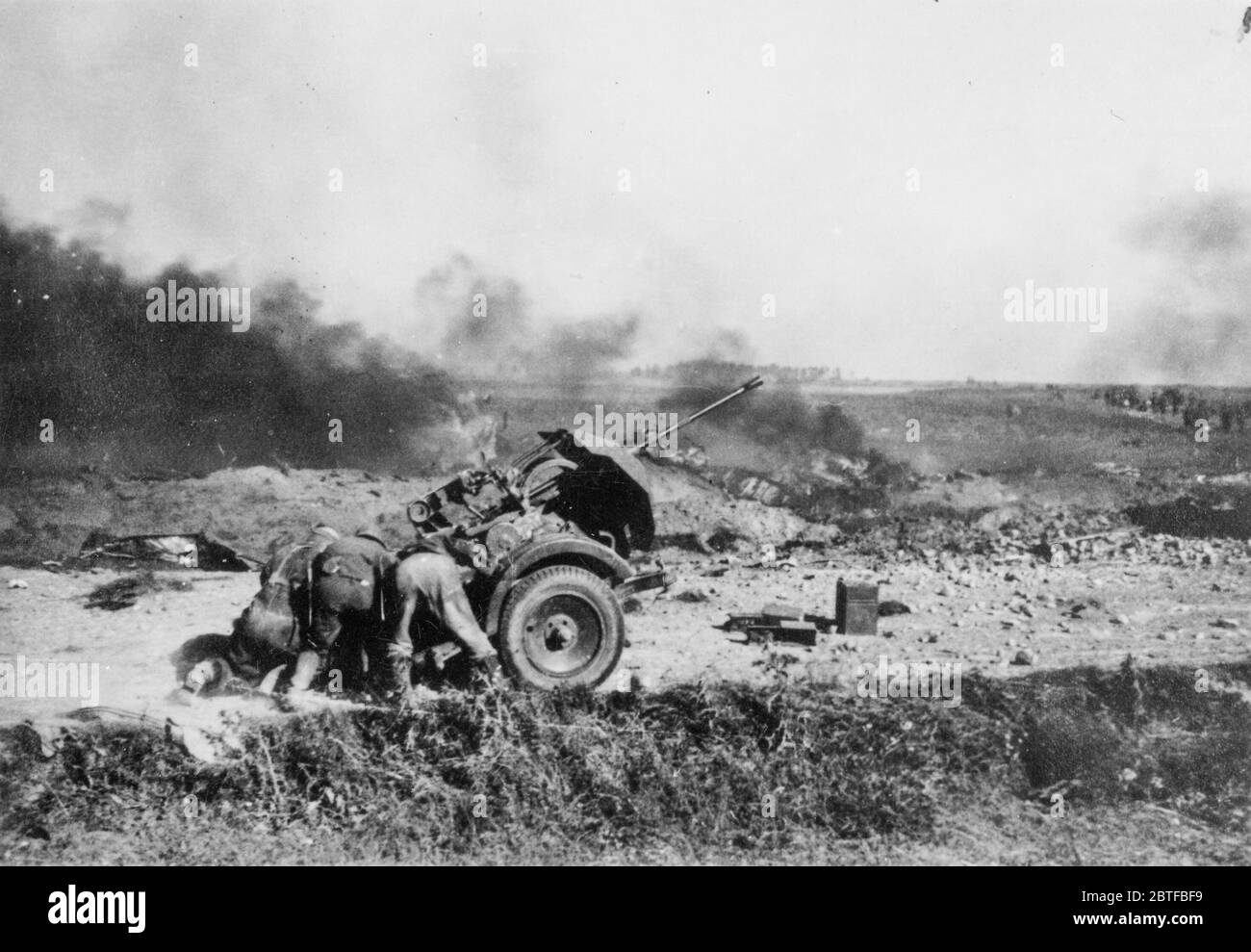 Shooting down a Russian bomber near Smolensk Operation Barbarossa ...