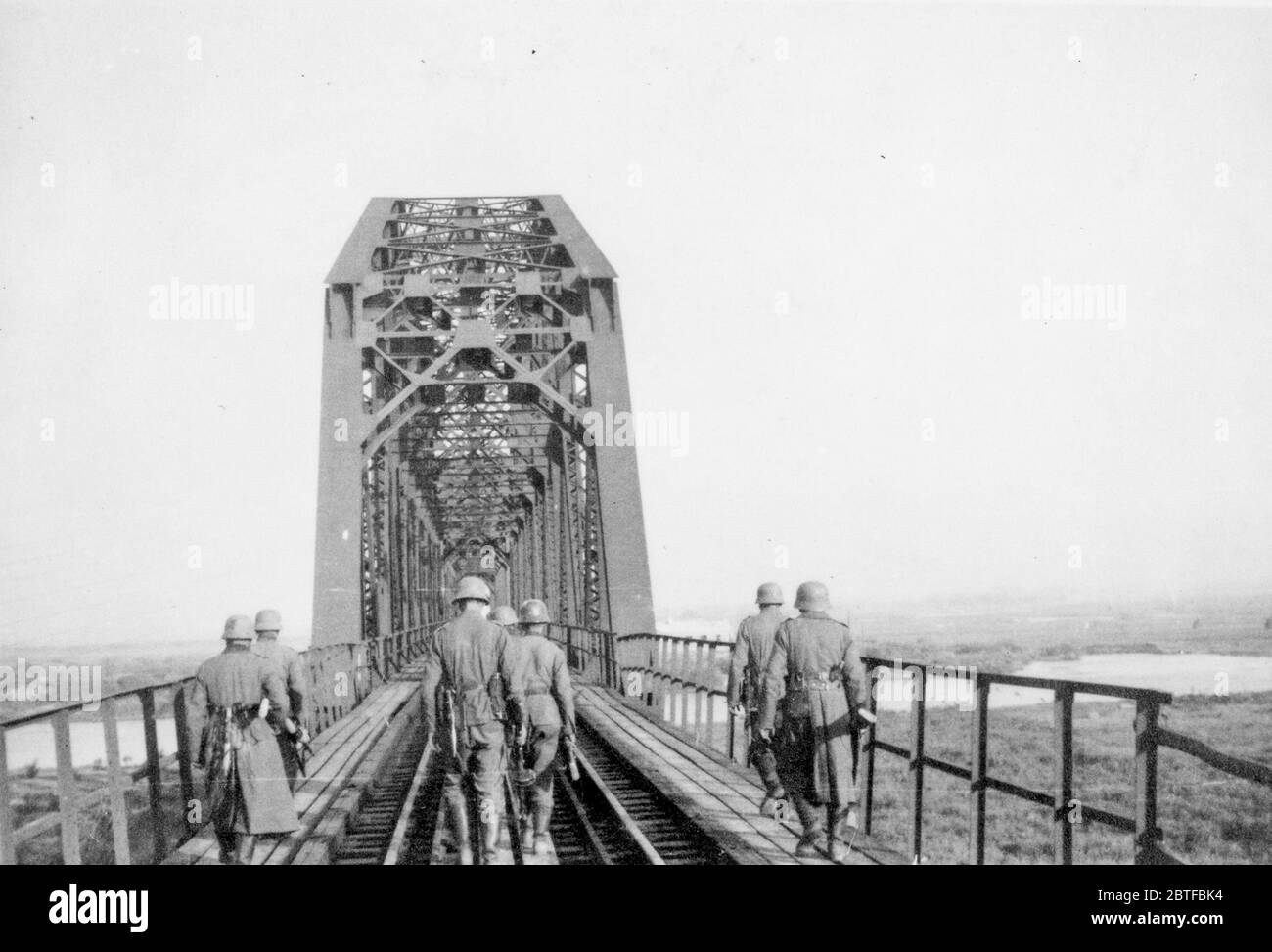 german soldiers crossing the Desna river bridge Operation Barbarossa ...